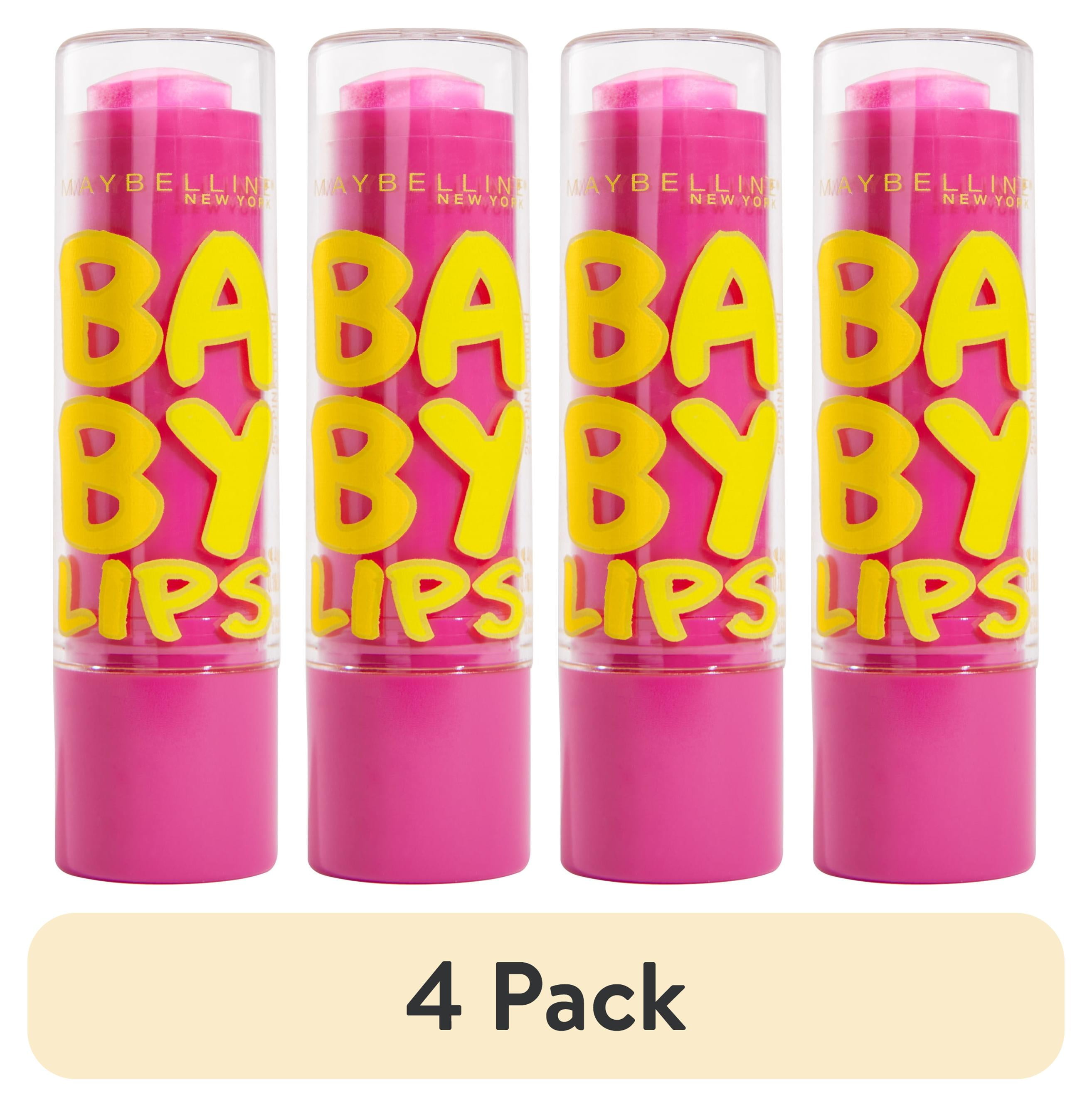 (4 pack) Maybelline Baby Lips Moisturizing Lip Balm, Pink Punch ...
