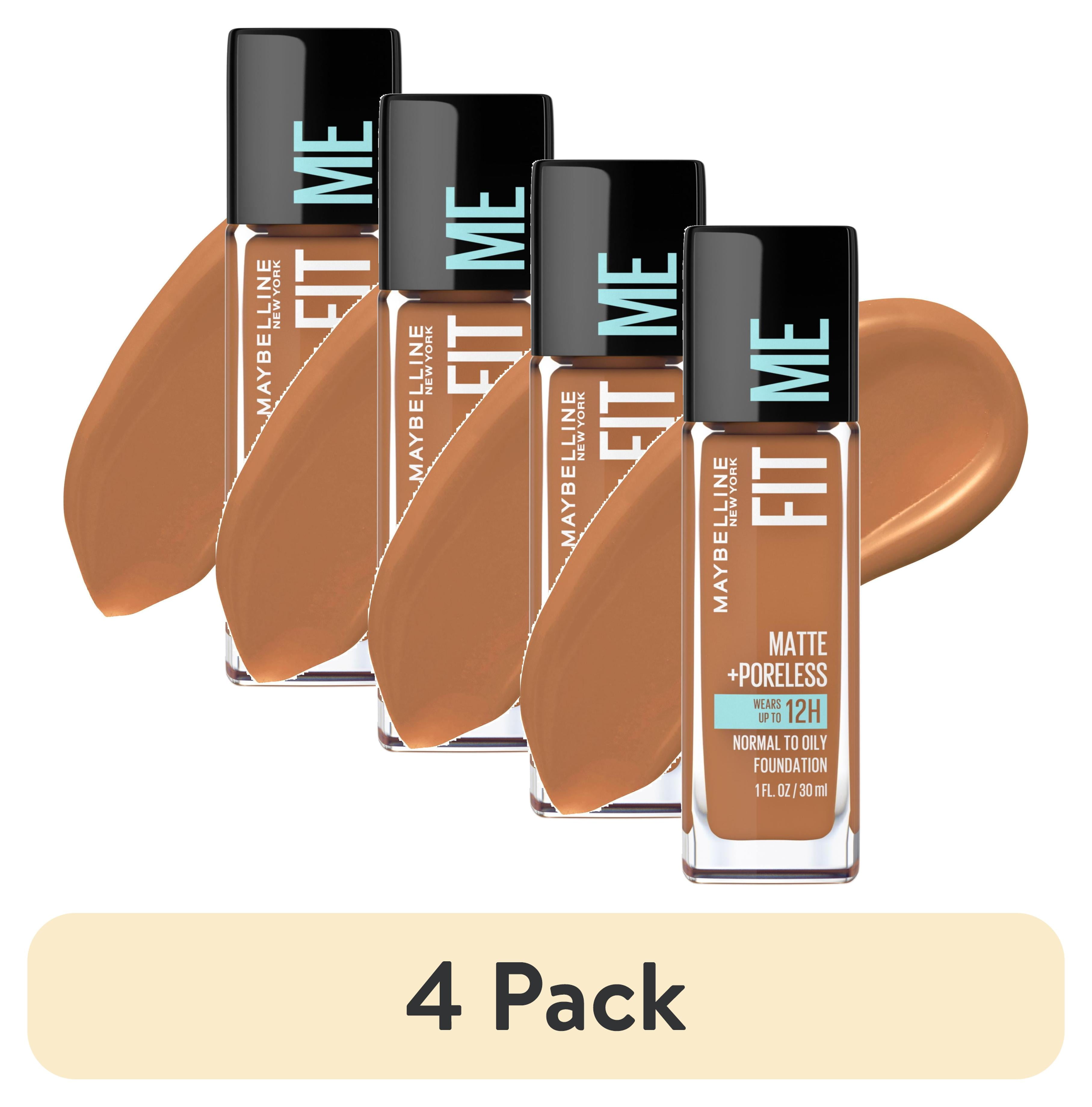 (4 pack) Maybelline Fit Me Matte + Poreless Liquid Foundation Makeup ...