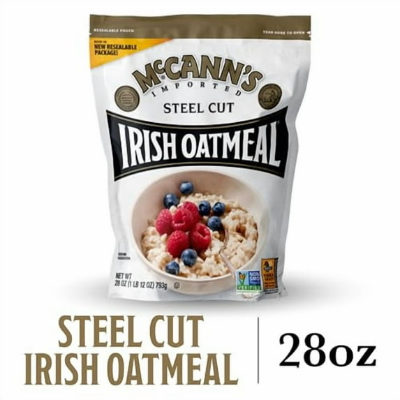 (4 pack) McCann's Irish Oatmeal, Traditional Steel Cut Oats, 28 Ounce ...
