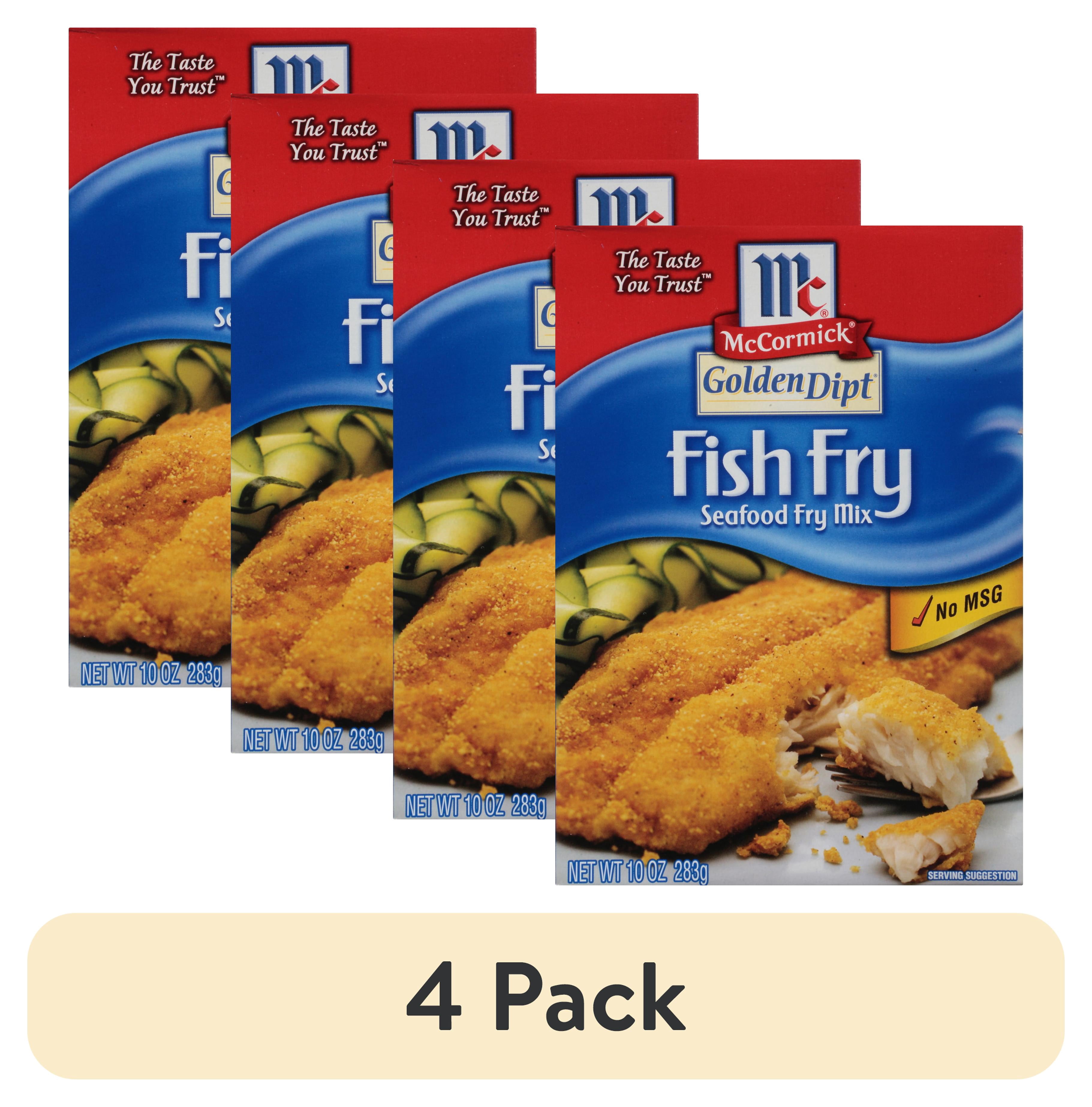 (4 pack) McCormick GOLDEN DIPT Fish Fry Seafood Fry Mix, 10.0 oz Box ...