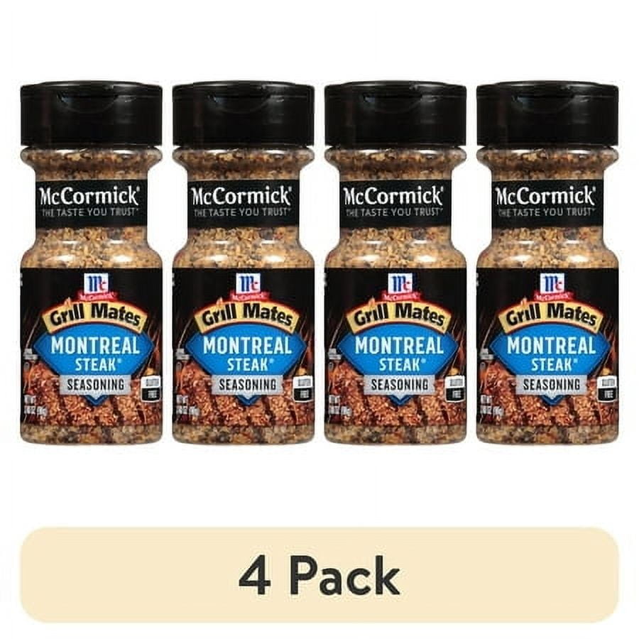 (4 pack) McCormick GRILL MATES Gluten Free Montreal Steak Seasoning, 3. ...