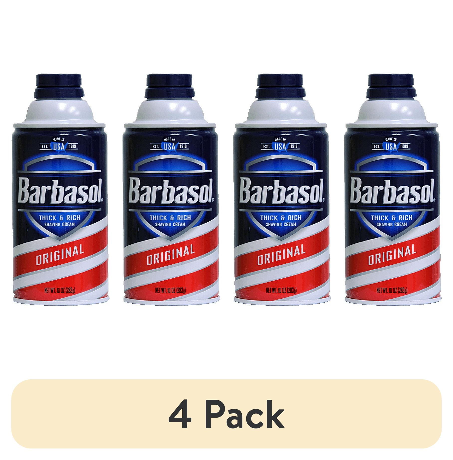 (4 pack) Men Brush-Barbasol Original Shaving Cream, Mustache Beard And ...