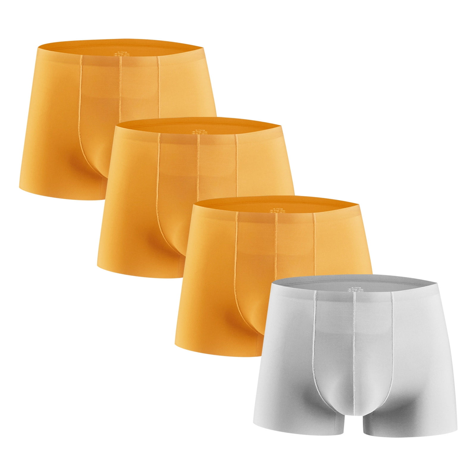 4 pack Men's Ultra-Absorbent Incontinence Boxer Briefs Ice Silk ...