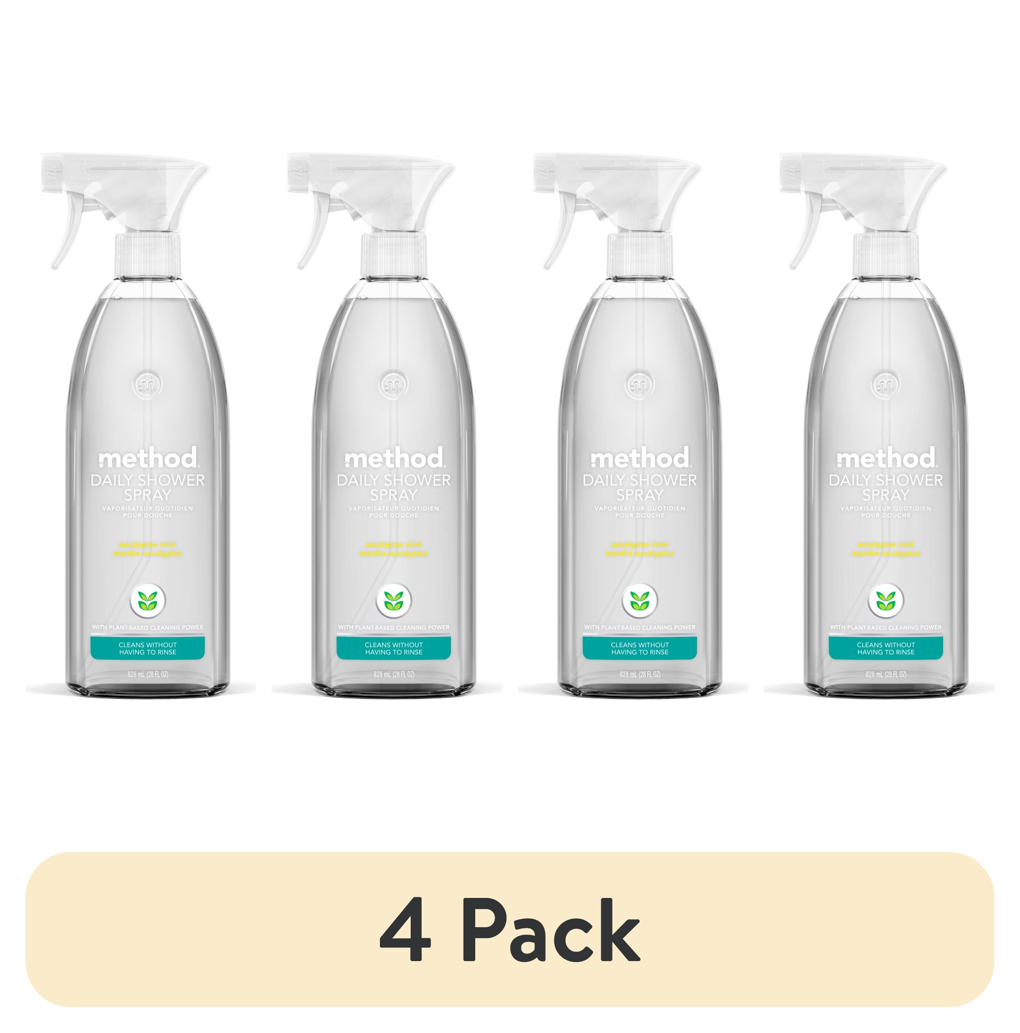 (4 pack) Method Eucalyptus Mint Daily Shower Spray Cleaner, 28 Ounce ...