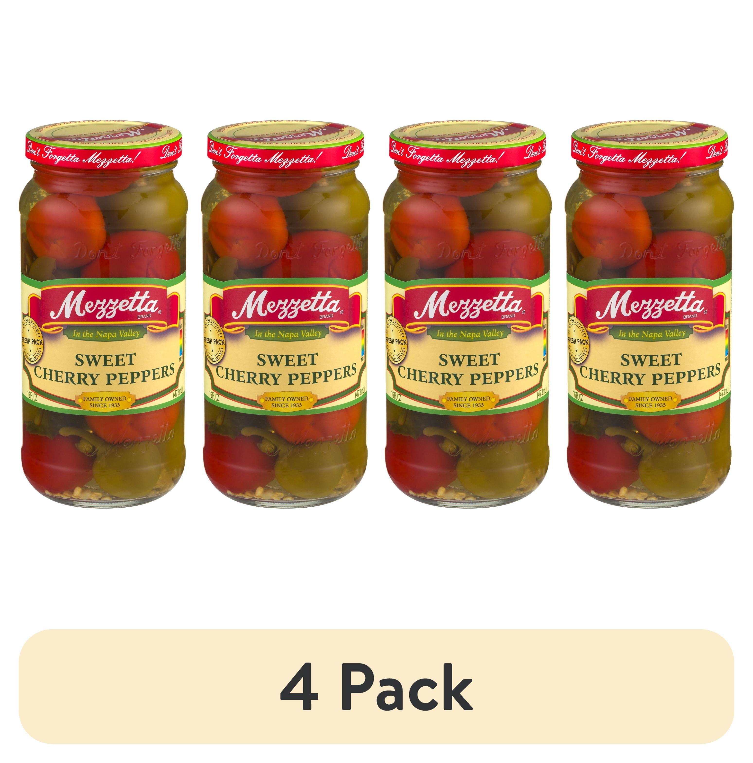 (4 pack) Mezzetta Sweet Cherry Peppers, 16.0 FL OZ - Walmart.com