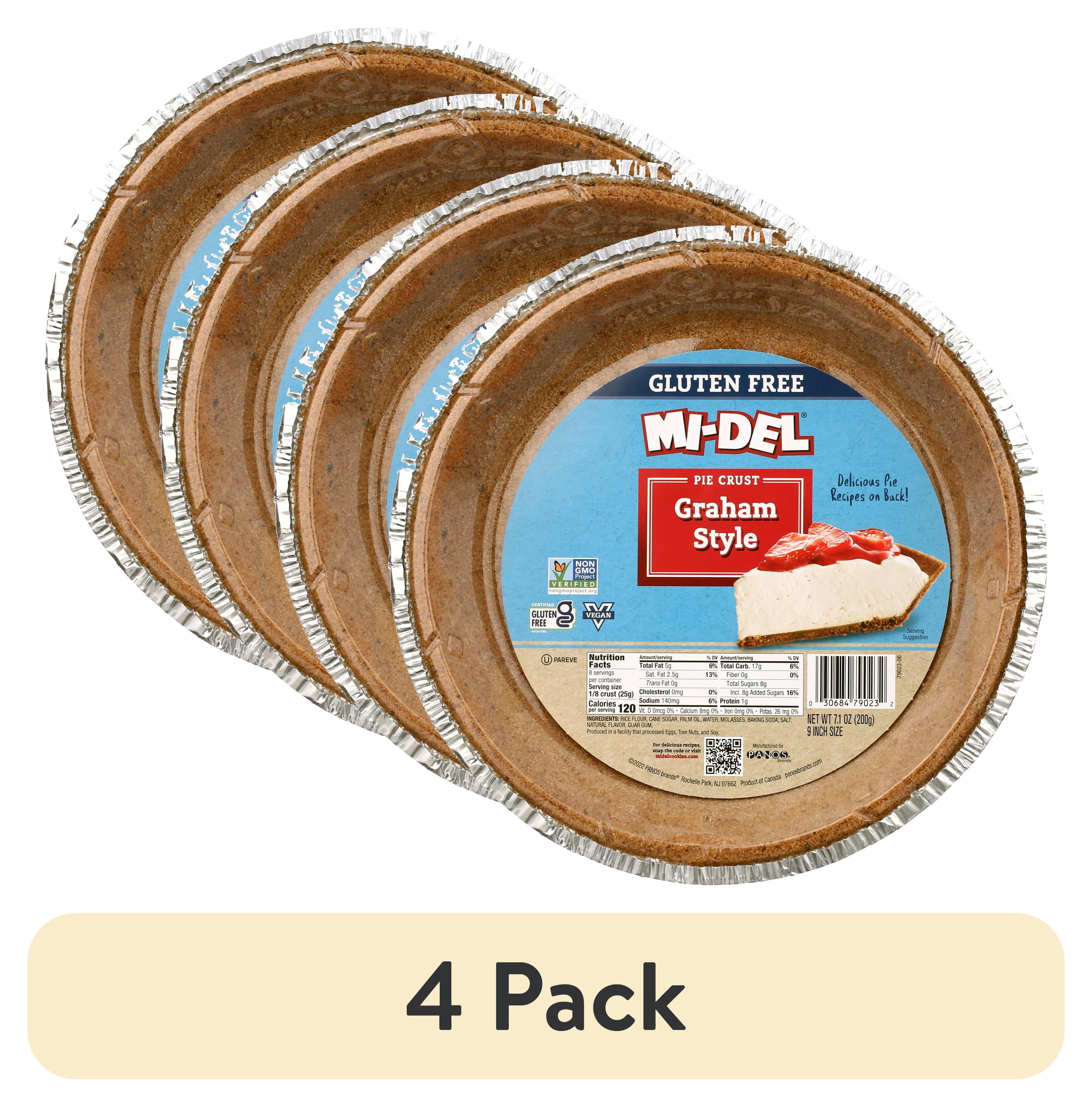 (4 pack) Mi-Del Gluten Free Graham Style Pie Crust, 7.1oz Ready to Eat ...