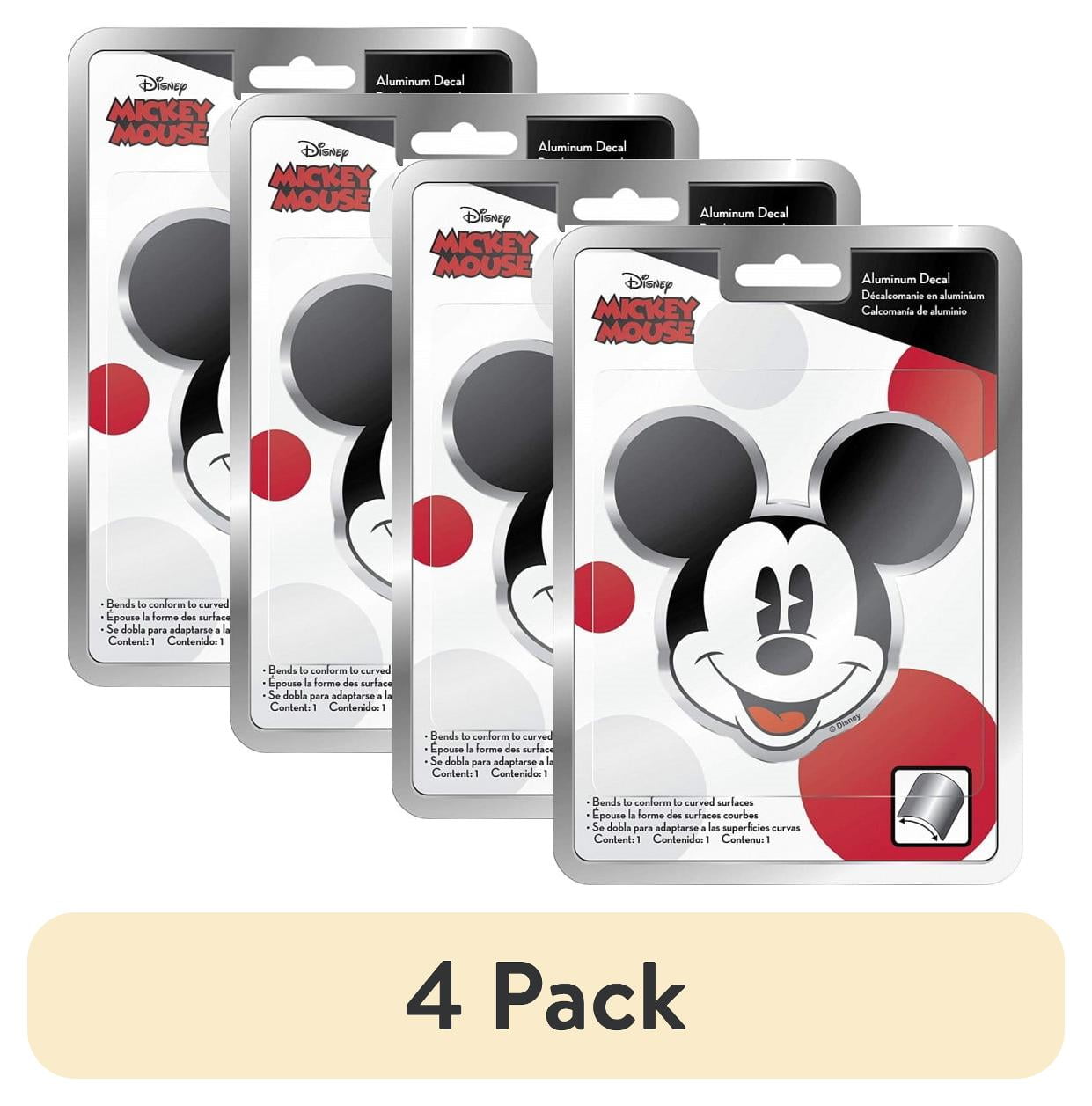 (4 pack) Disney Mickey Mouse Aluminum Car Decal - Walmart.com