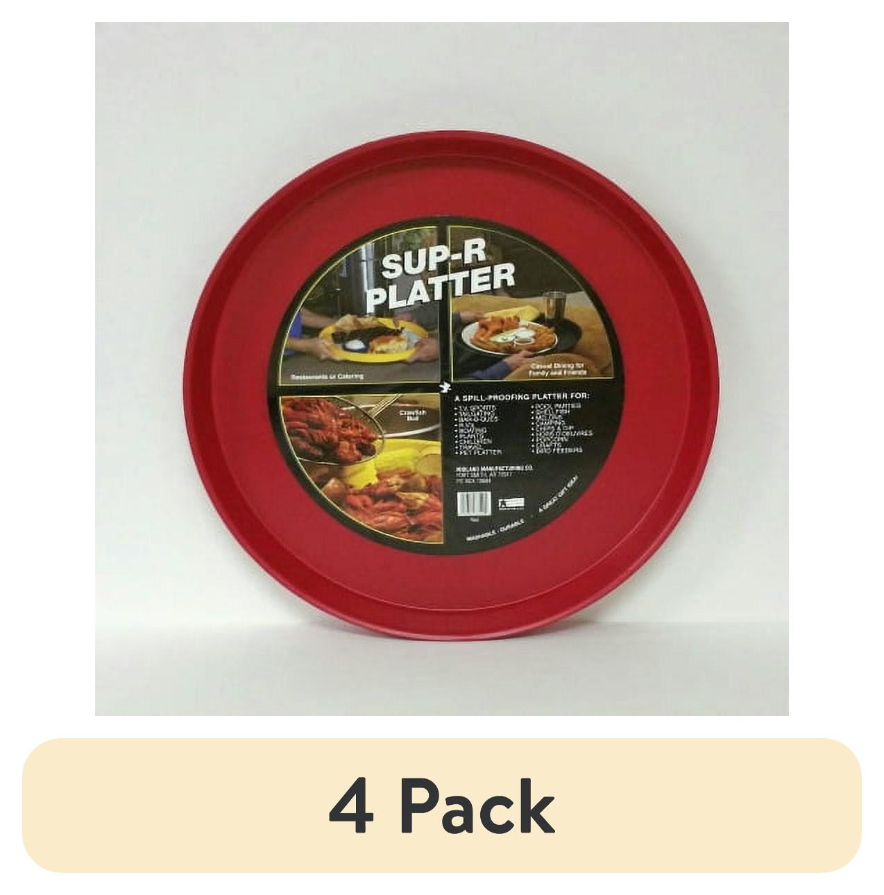 (4 pack) Midland Mfg. Co. Red Platter - Walmart.com