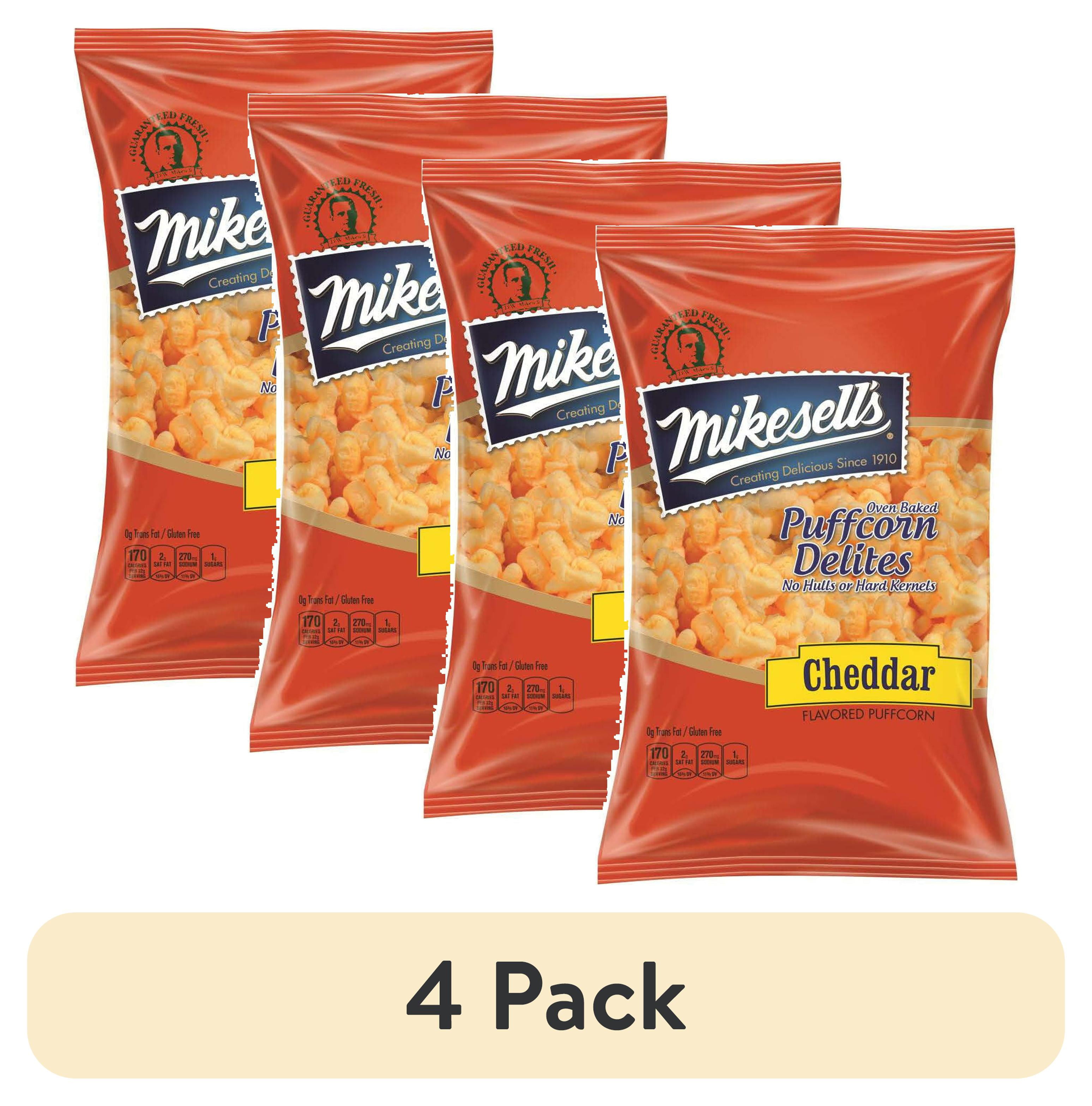 (4 pack) Mike Sells Cheddar Puffcorn Delites, 11oz - Walmart.com