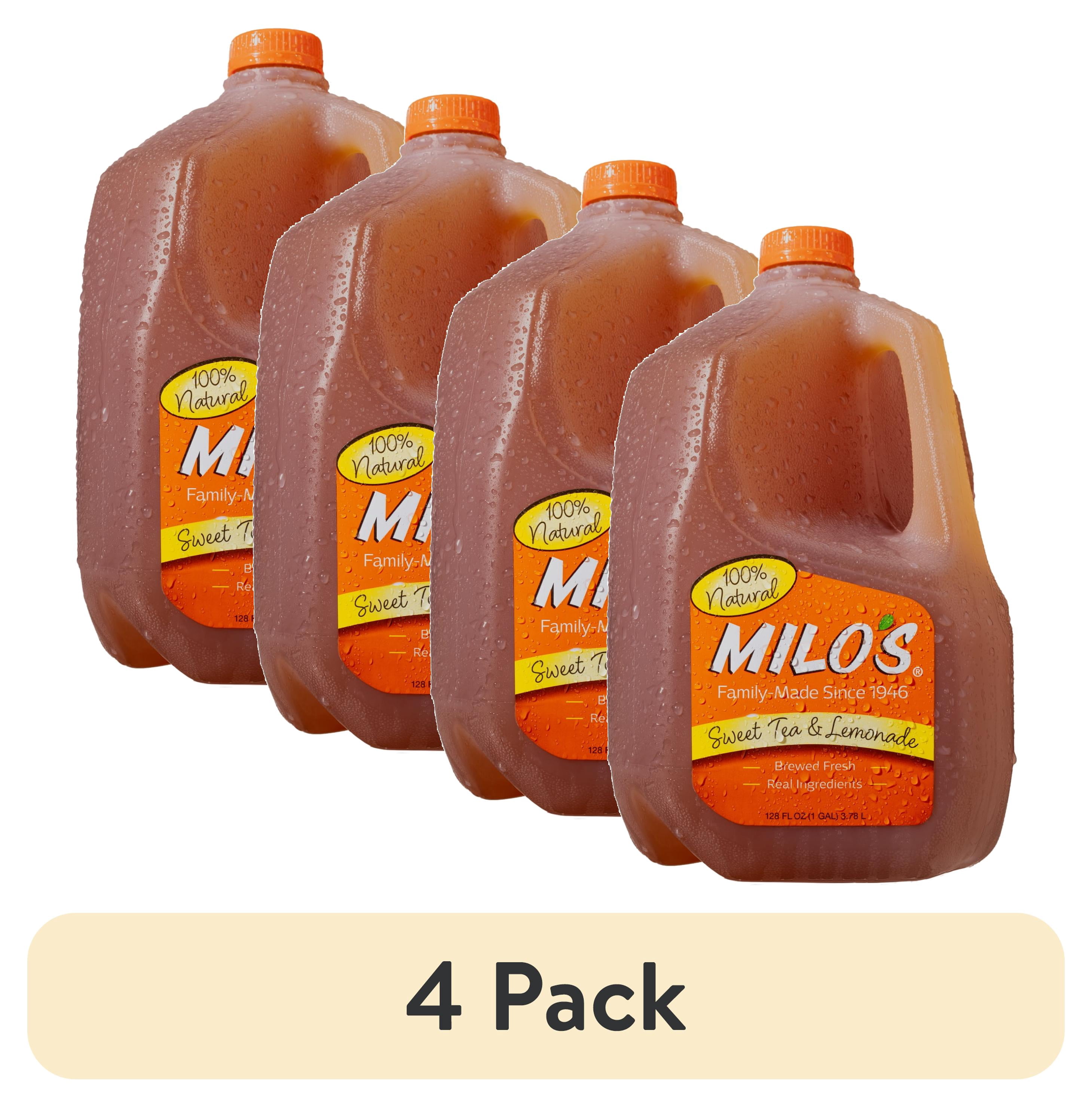 (4 pack) Milo's Sweet Iced Tea and Lemonade, Half and Half, 100% ...