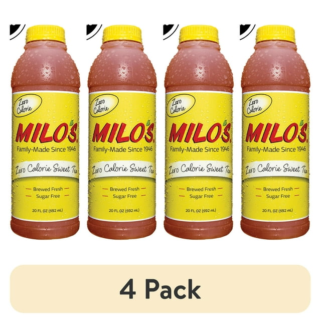 (4 pack) Milo's Zero Calorie Sweet Iced Tea, Sugar Free, 20 fl oz ...