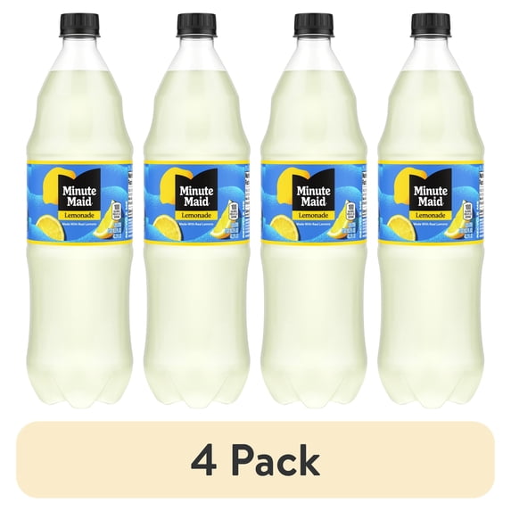 (4 pack) Minute Maid Lemonade Made w/ Real Lemons, 1.25 Liters ...