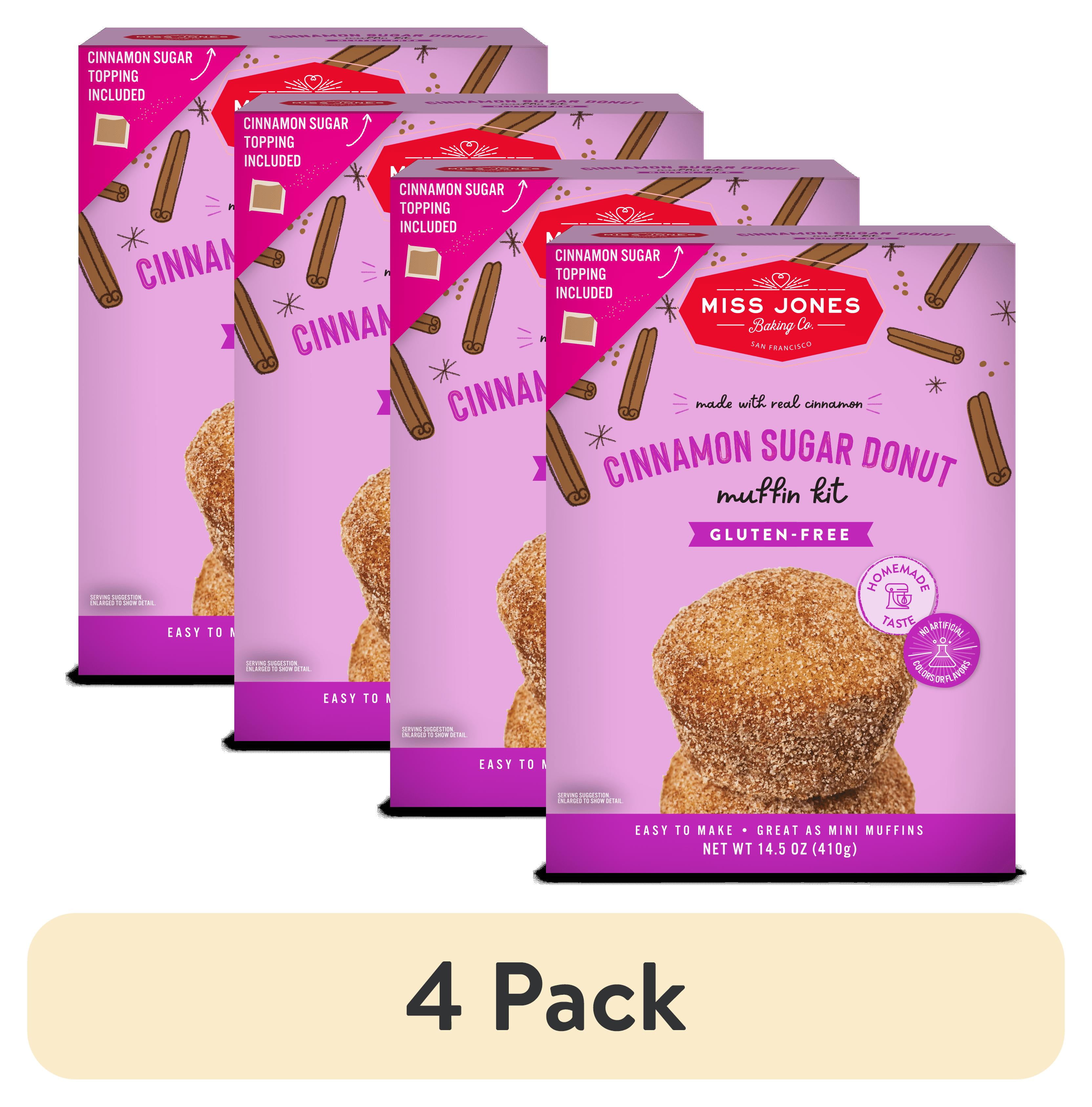 (4 pack) Miss Jones Baking Co. Gluten-Free Cinnamon Sugar Donut Muffin ...