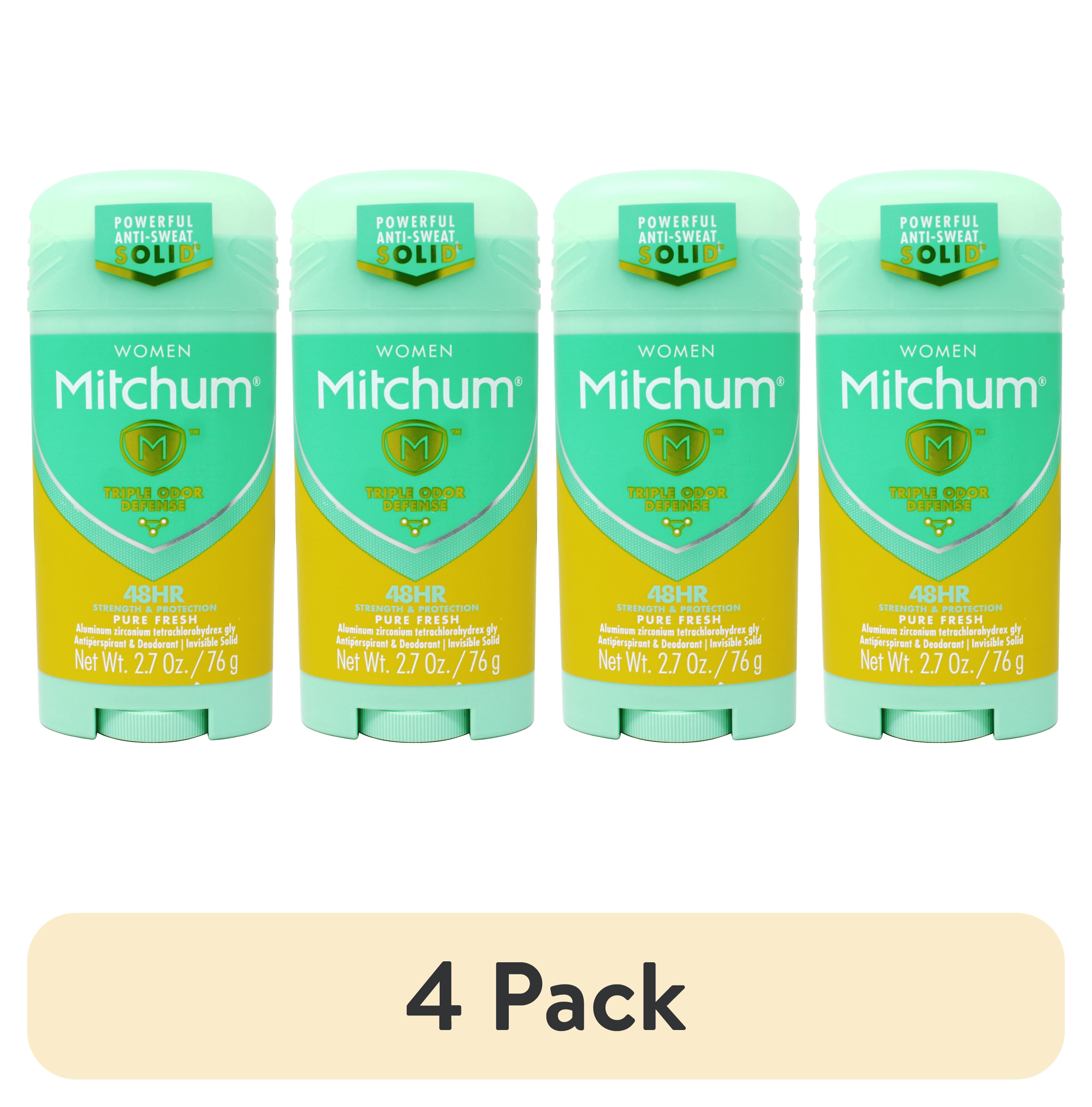 (4 pack) Mitchum Women Triple Odor Defense Invisible Solid 48HR ...