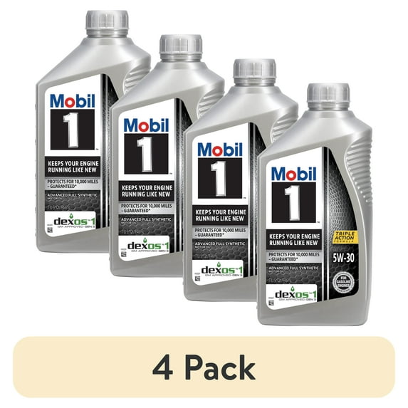 (4 pack) Mobil 1 Advanced Full Synthetic Motor Oil 5W-30, 1 Quart ...