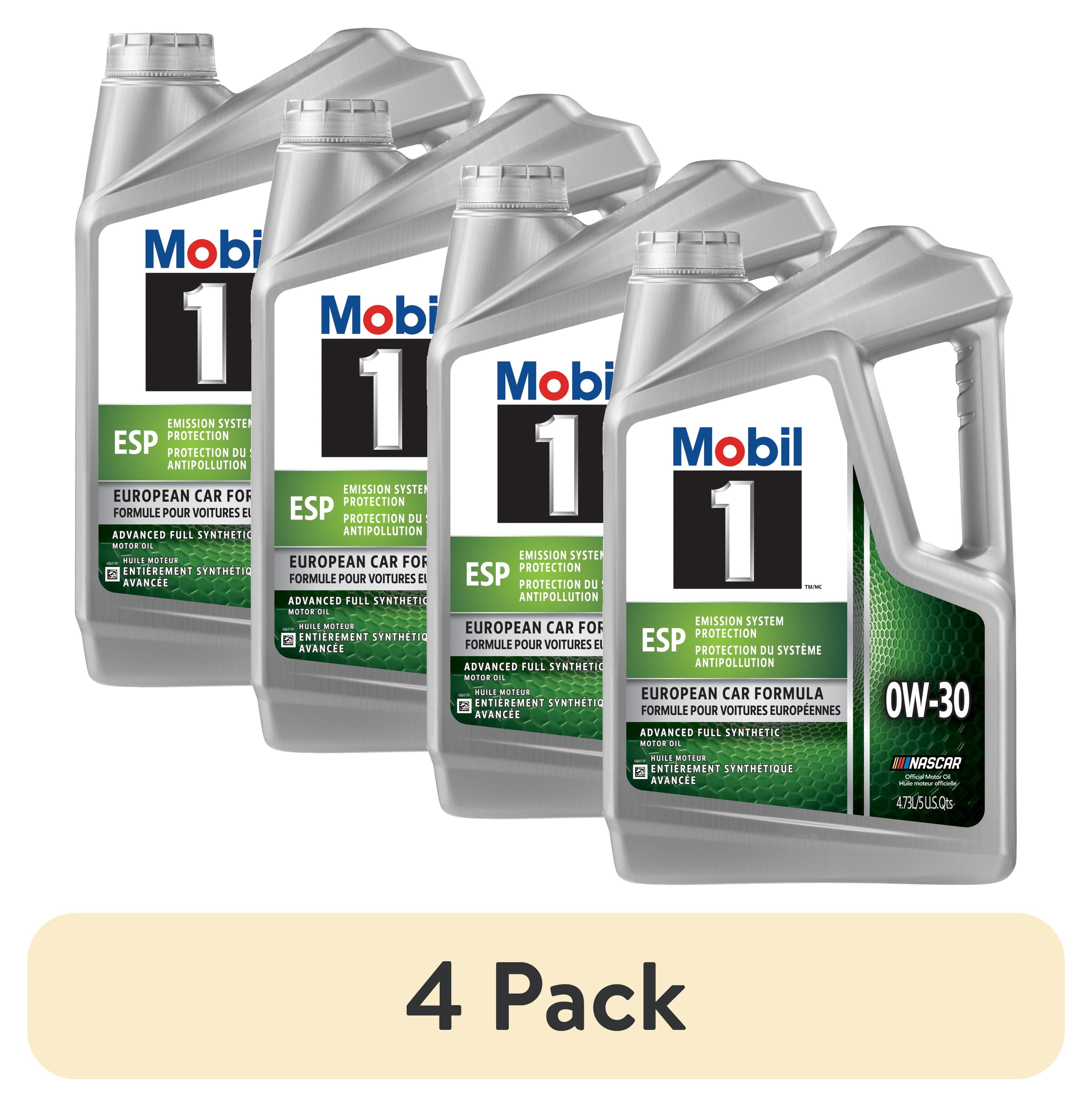 (4 pack) Mobil 1 ESP Full Synthetic Motor Oil 0W-30, 5 Quart - Walmart.com