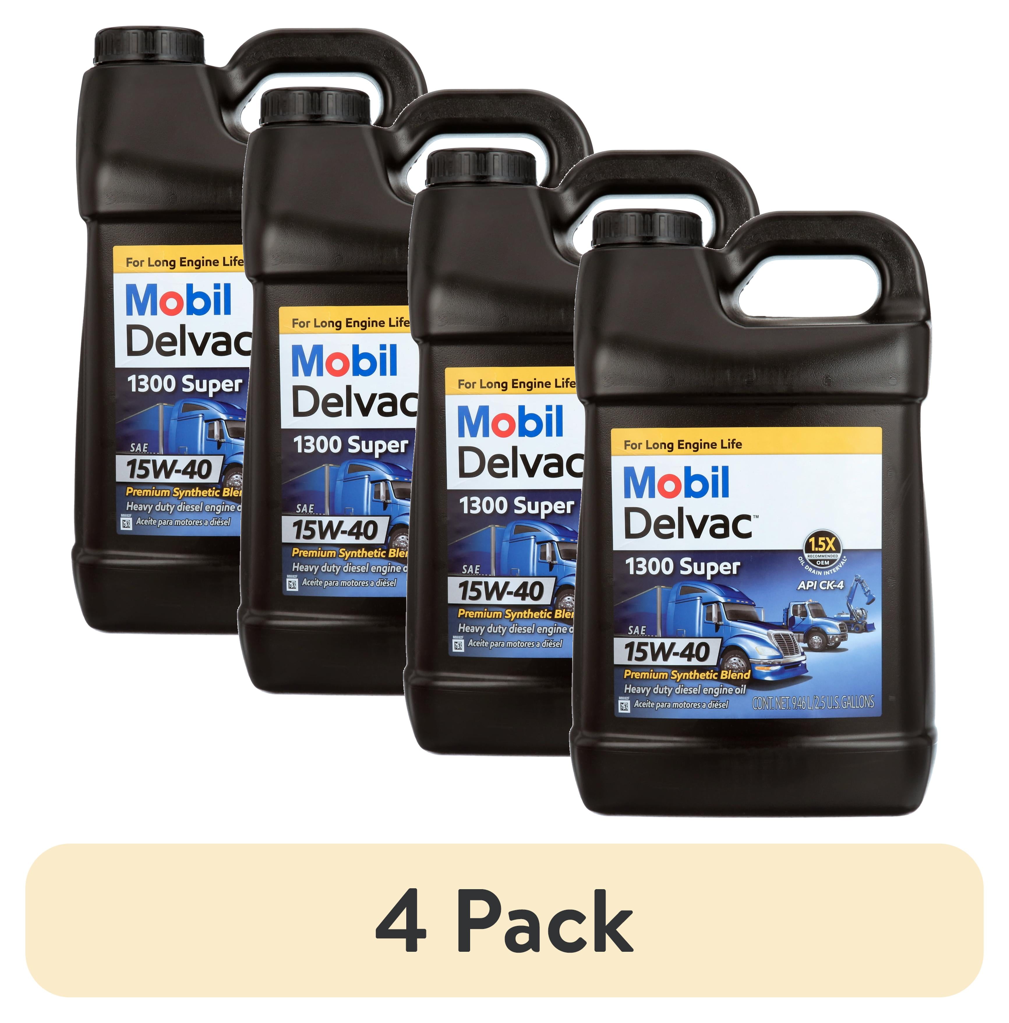 (4 pack) Mobil Delvac 1300 Super Heavy Duty Premium Synthetic Blend ...