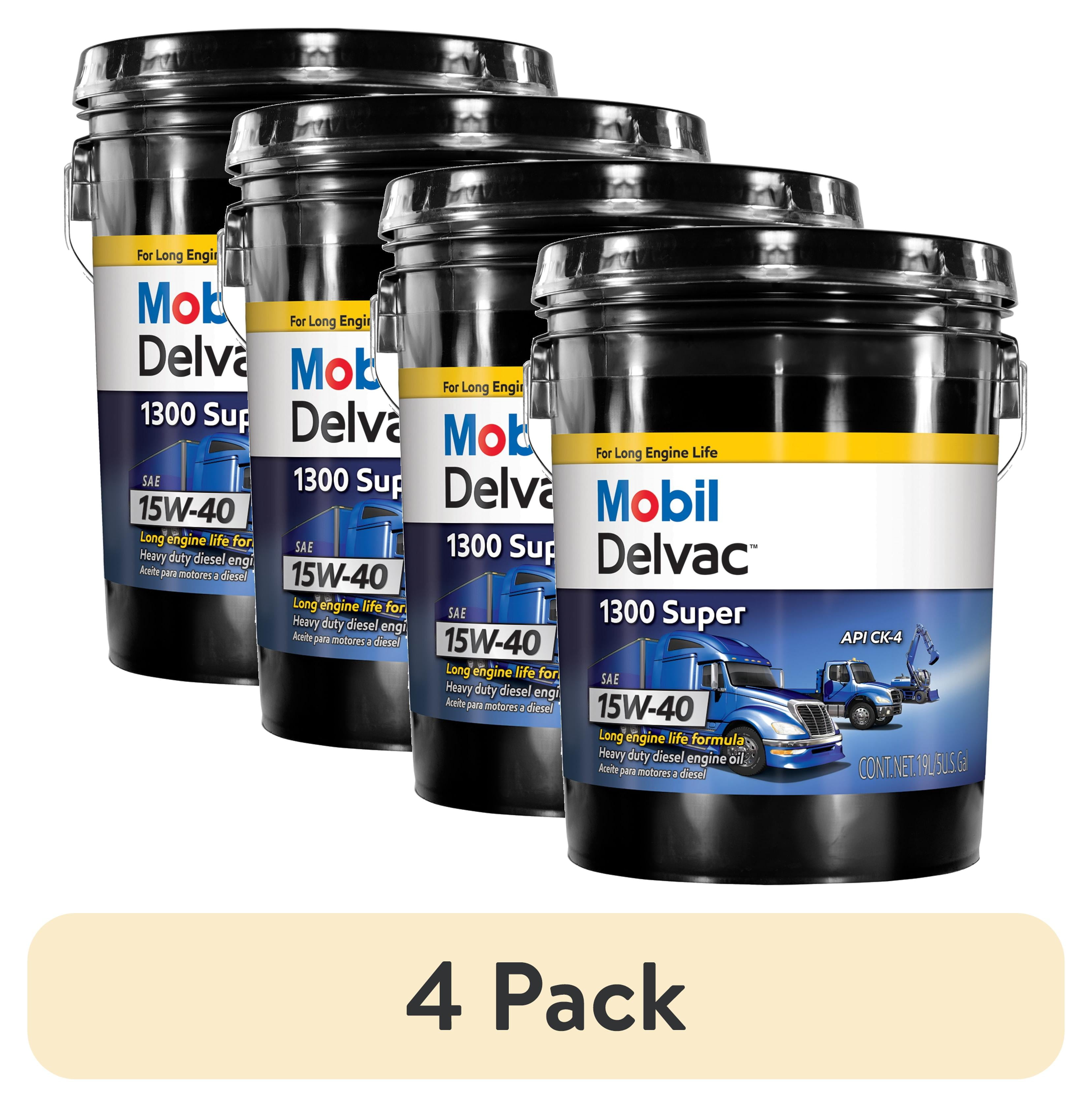 (4 pack) Mobil Delvac 1300 Super Heavy Duty Synthetic Blend Diesel ...