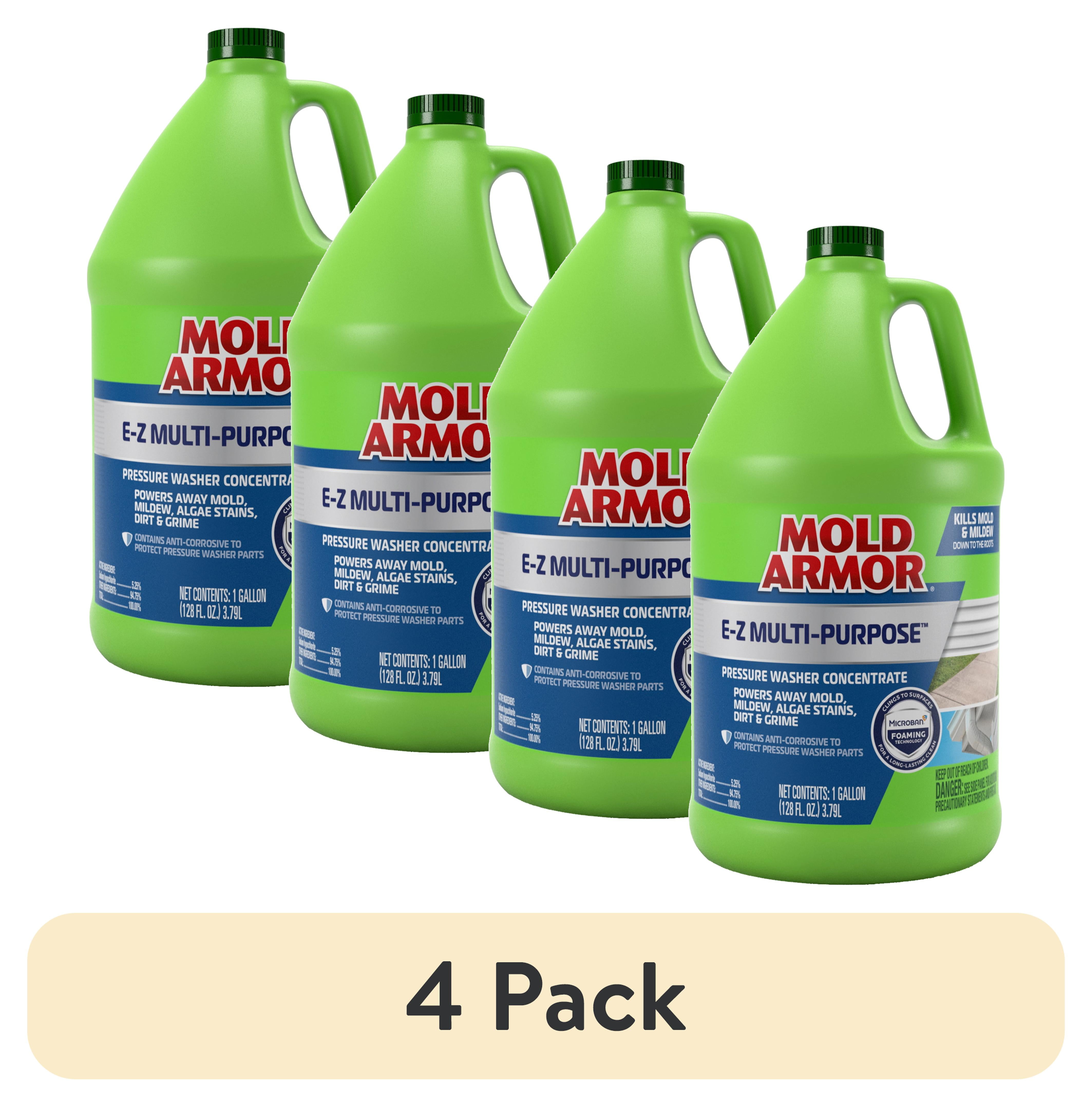 (4 pack) Mold Armor Multi-Purpose Pressure Washer Concentrate Gallon ...