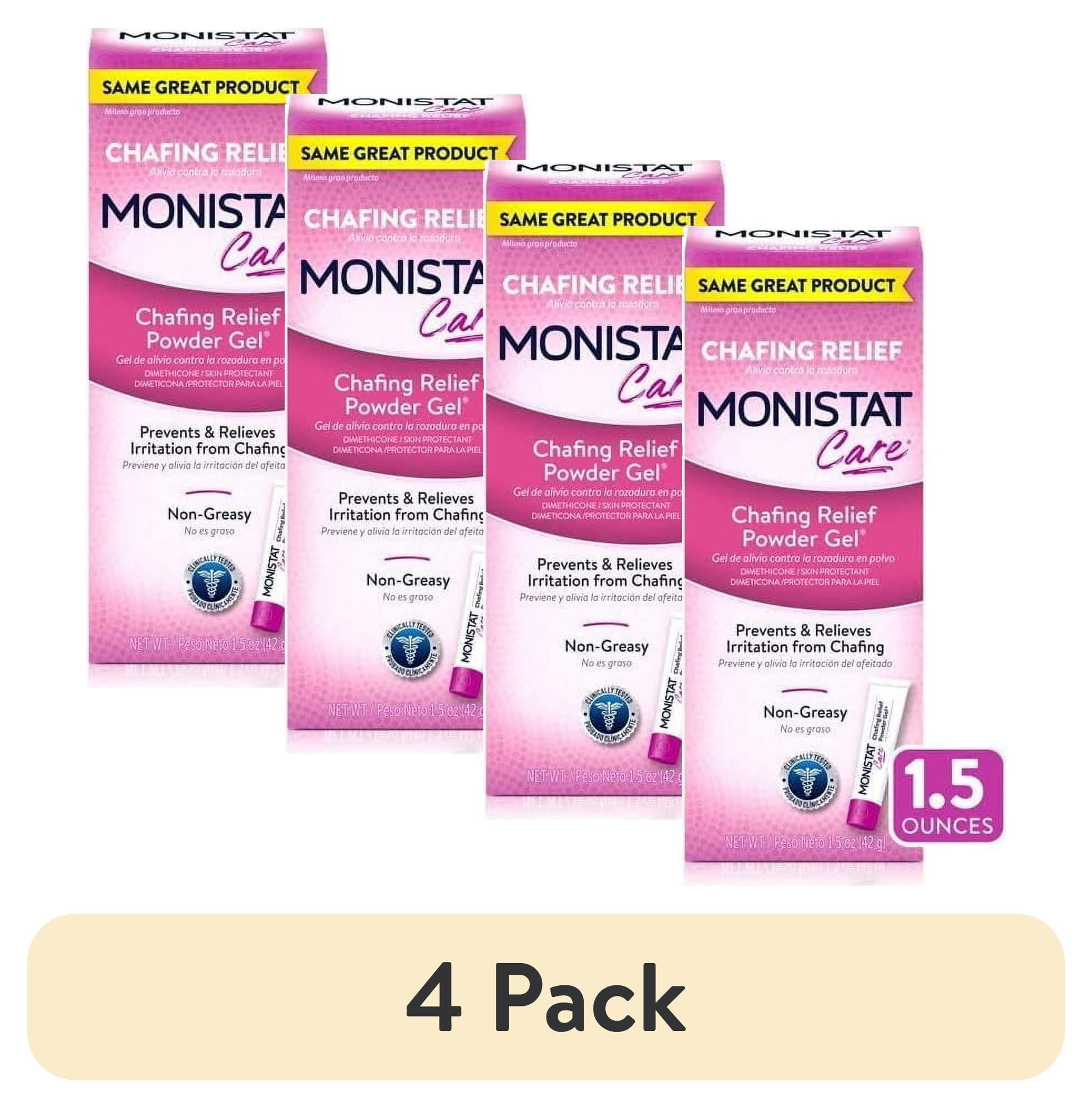 (4 pack) Monistat Soothing Care Chafing Relief Powder-Gel, 1.5-Ounce ...