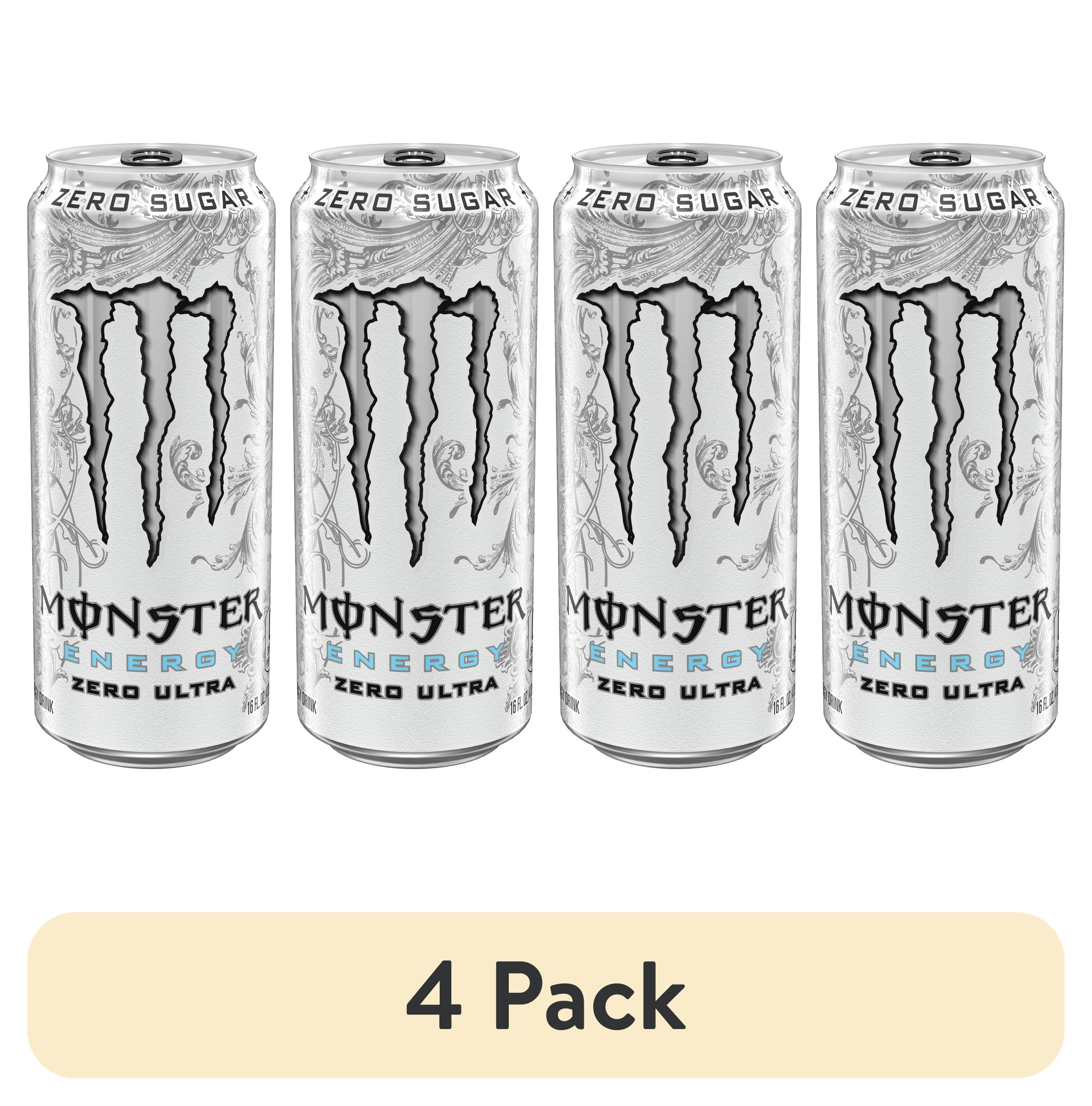(4 pack) Monster Energy, Zero Ultra, Sugar Free Energy Drink, 16 Fl Oz ...