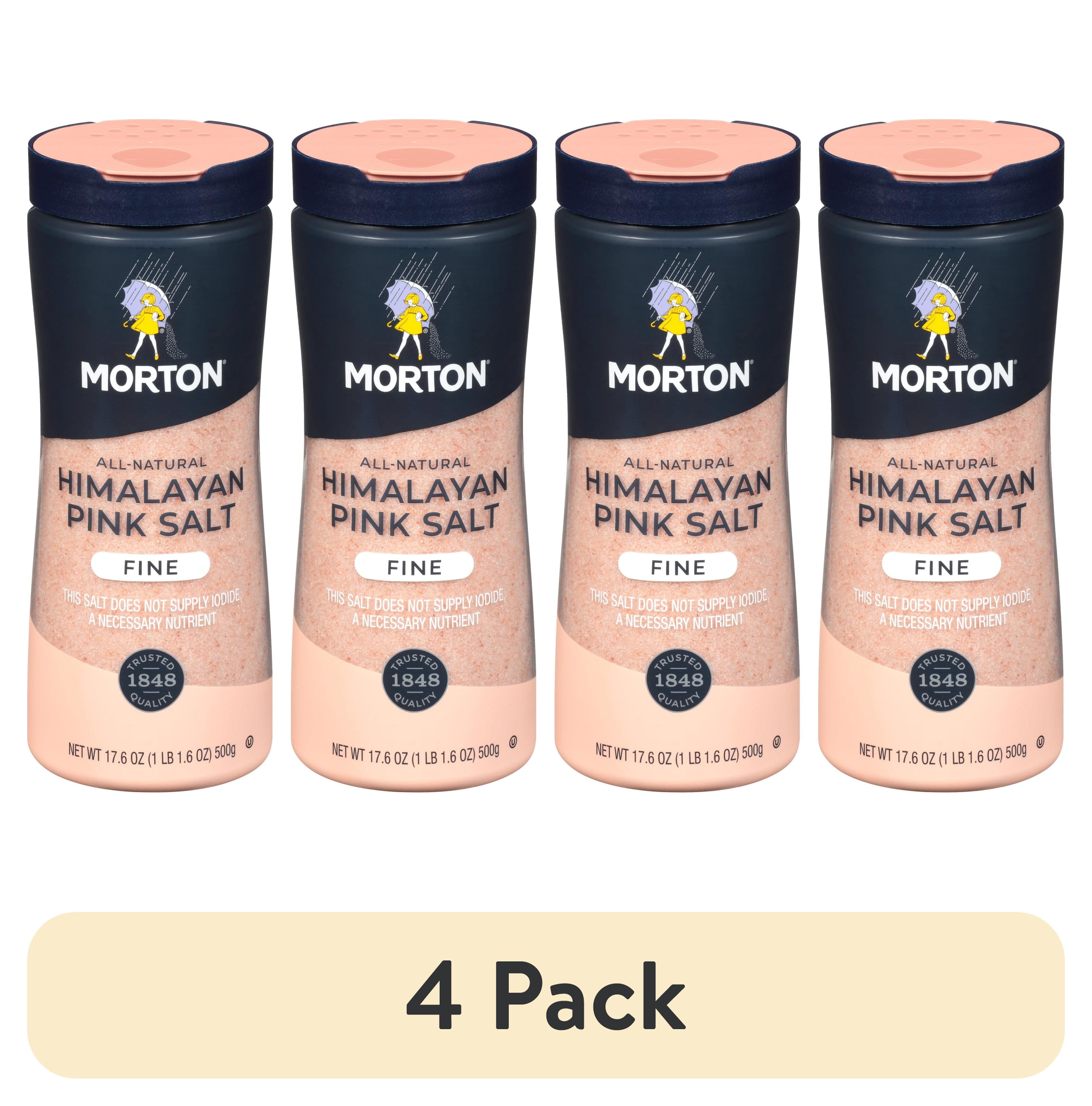 (4 pack) Morton All-Natural Fine Himalayan Pink Salt - for Baking ...