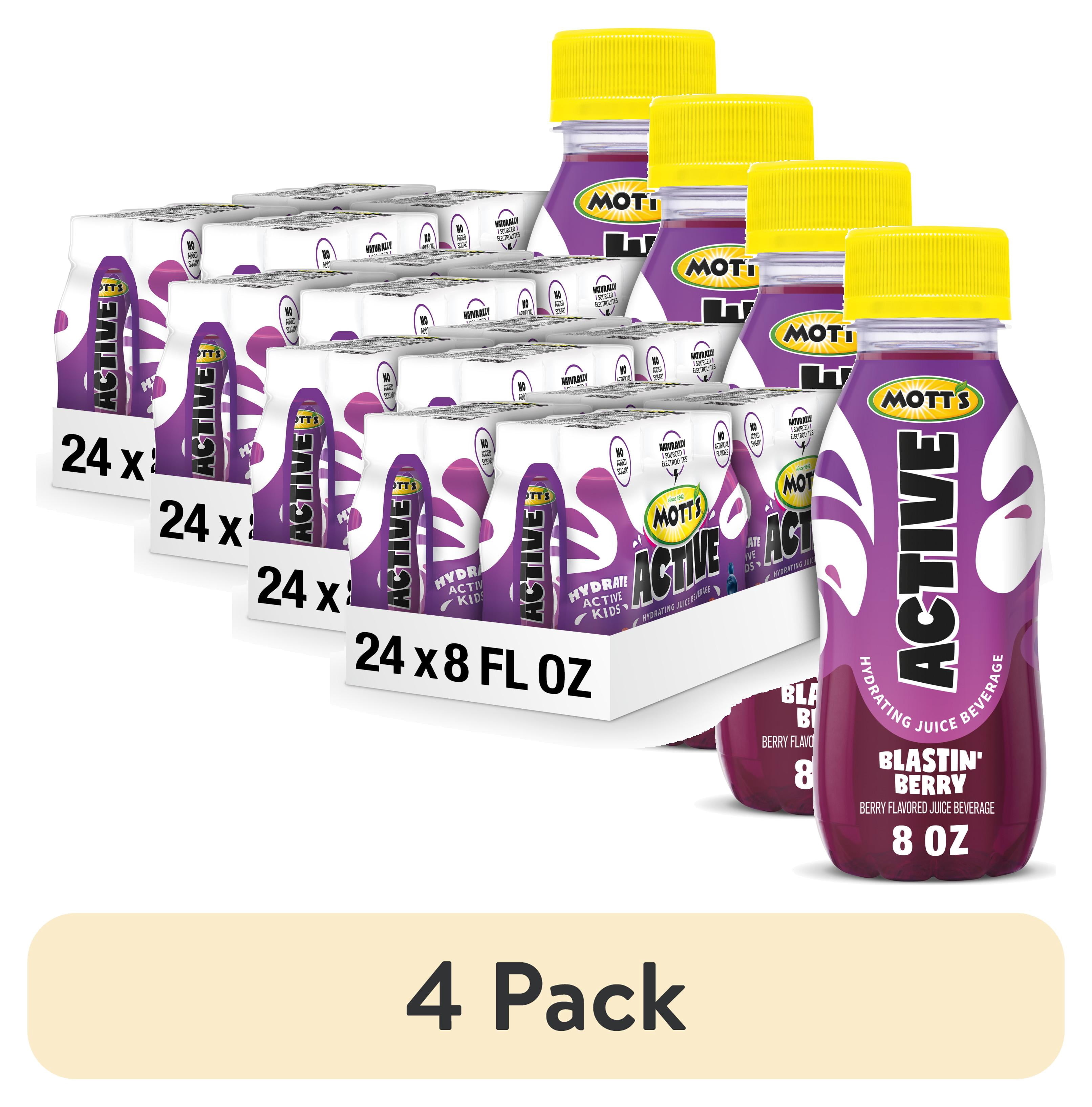 (4 pack) Mott's Active Blastin' Berry Hydrating Juice Beverage, 8 fl oz ...