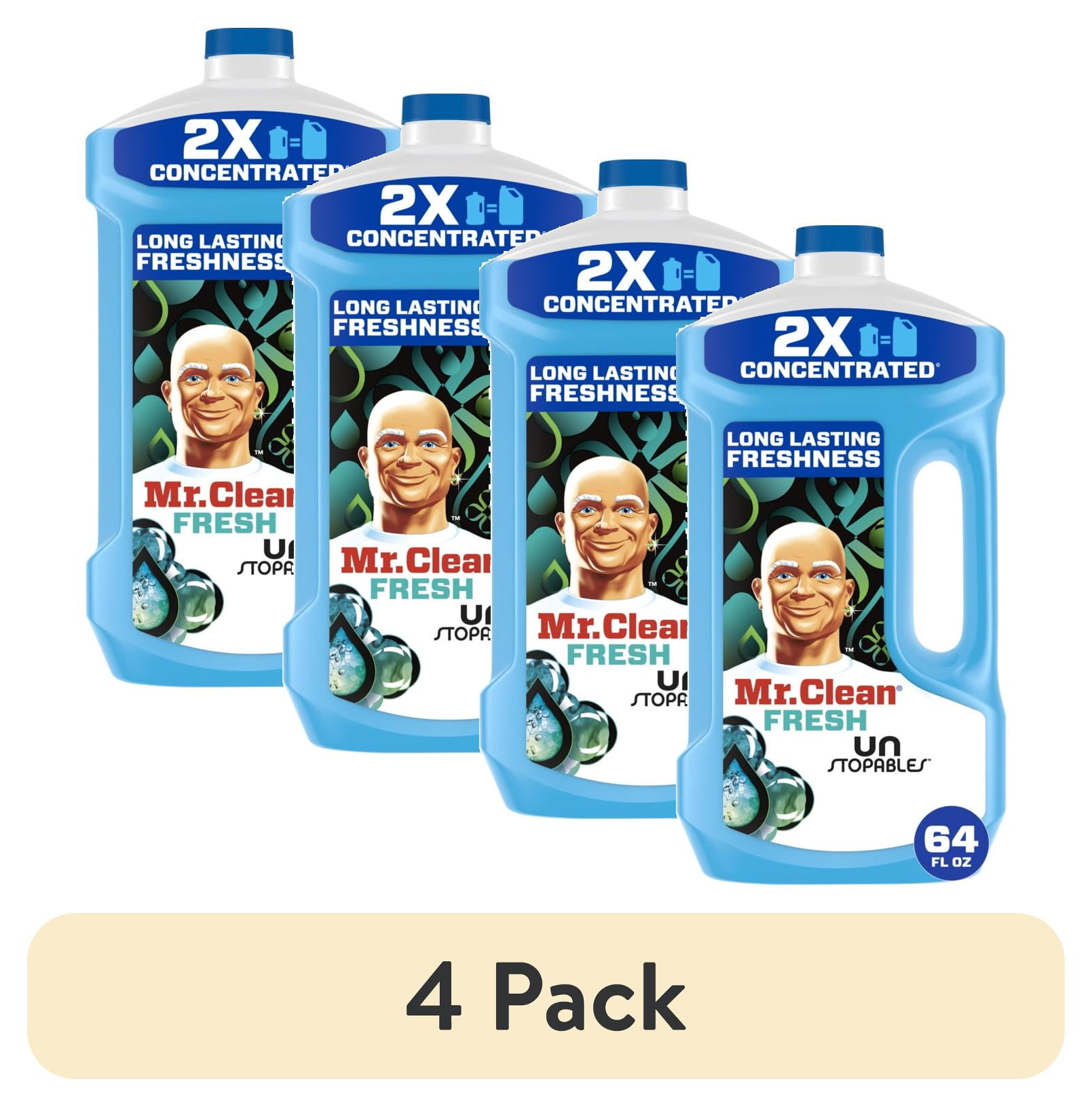 (4 pack) Mr. Clean 2X Concentrated Multi Surface, All Purpose Cleaner ...
