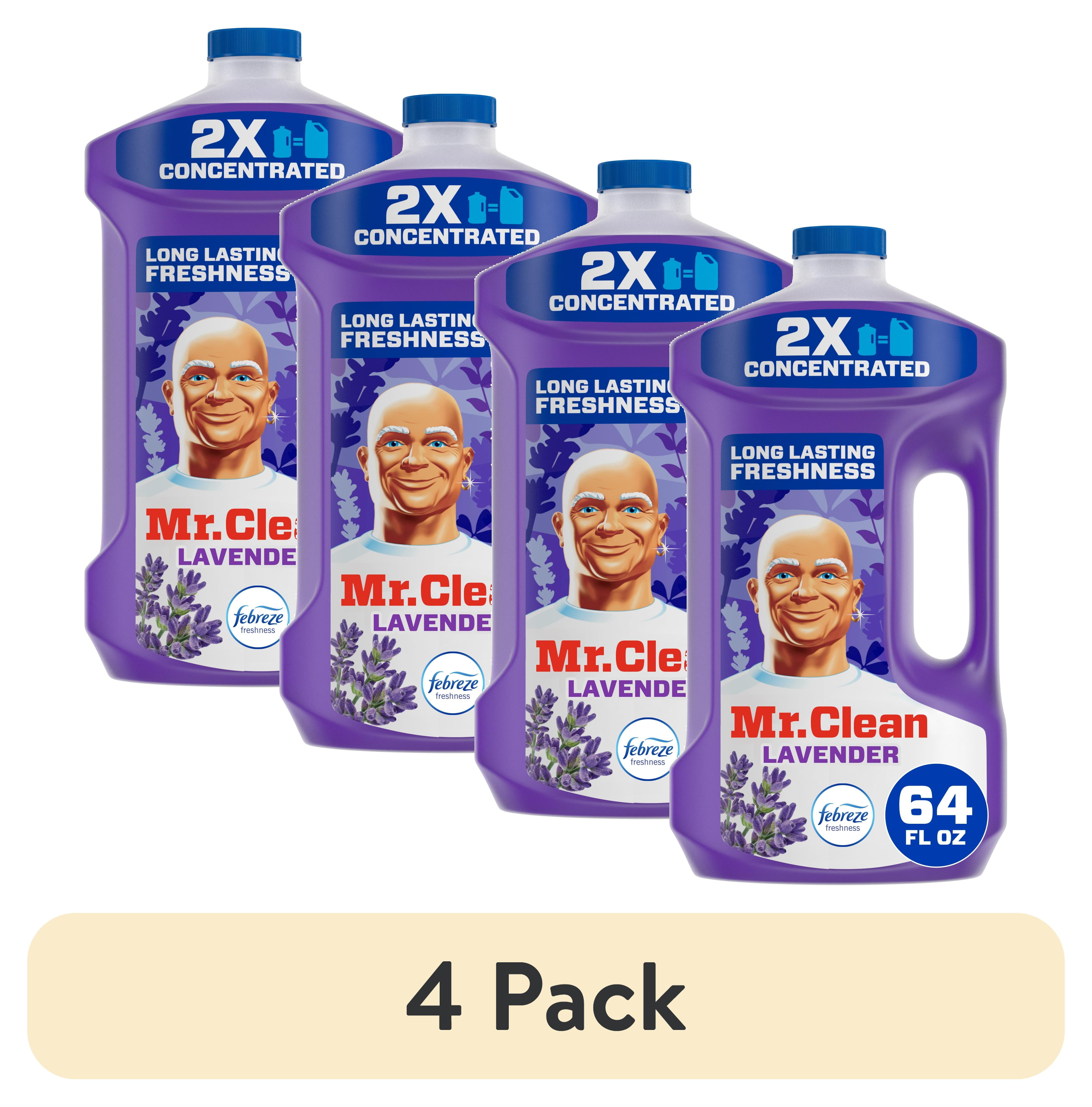 (4 pack) Mr. Clean 2X Concentrated Floor Cleaner, All Purpose Cleaner ...