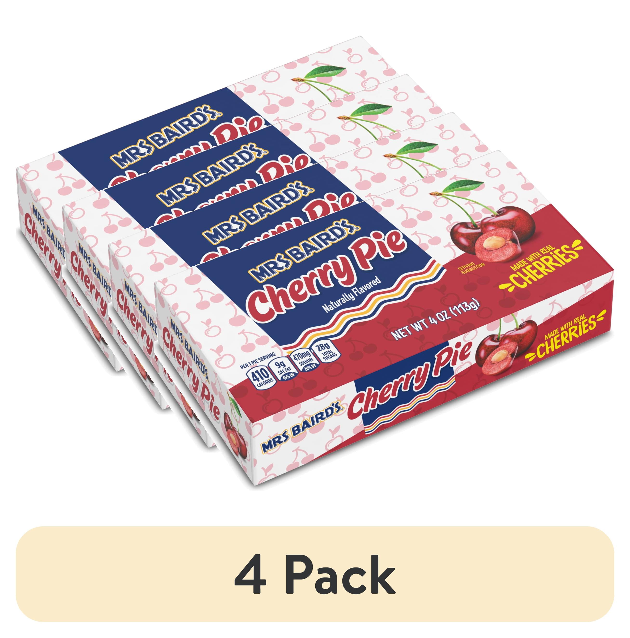 (4 pack) Mrs Baird's Cherry Pie, 4 oz, Mini Pies, Box - Walmart.com
