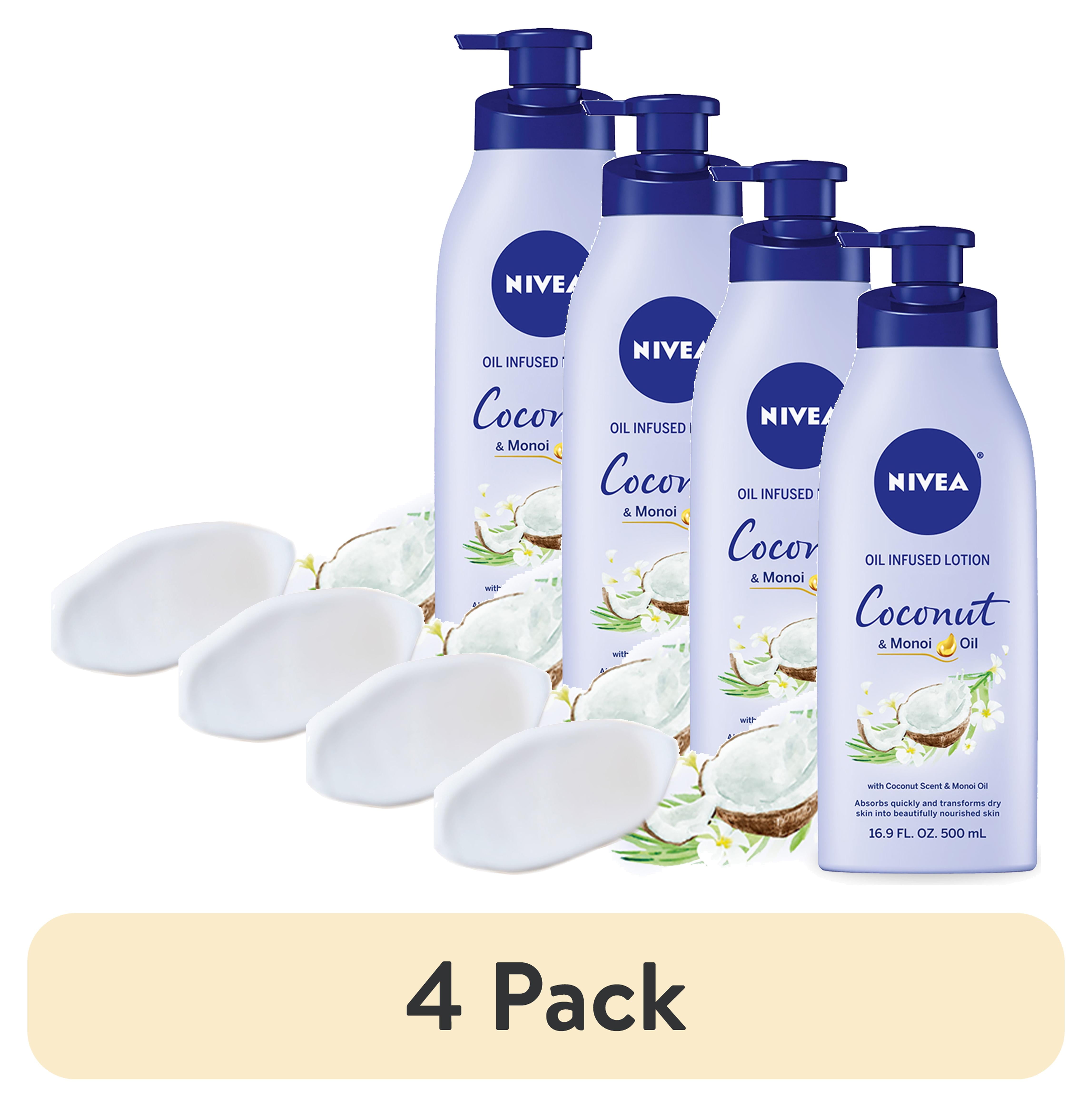 (4 pack) NIVEA Oil Infused Coconut and Monoi Oil Body Lotion for Women ...