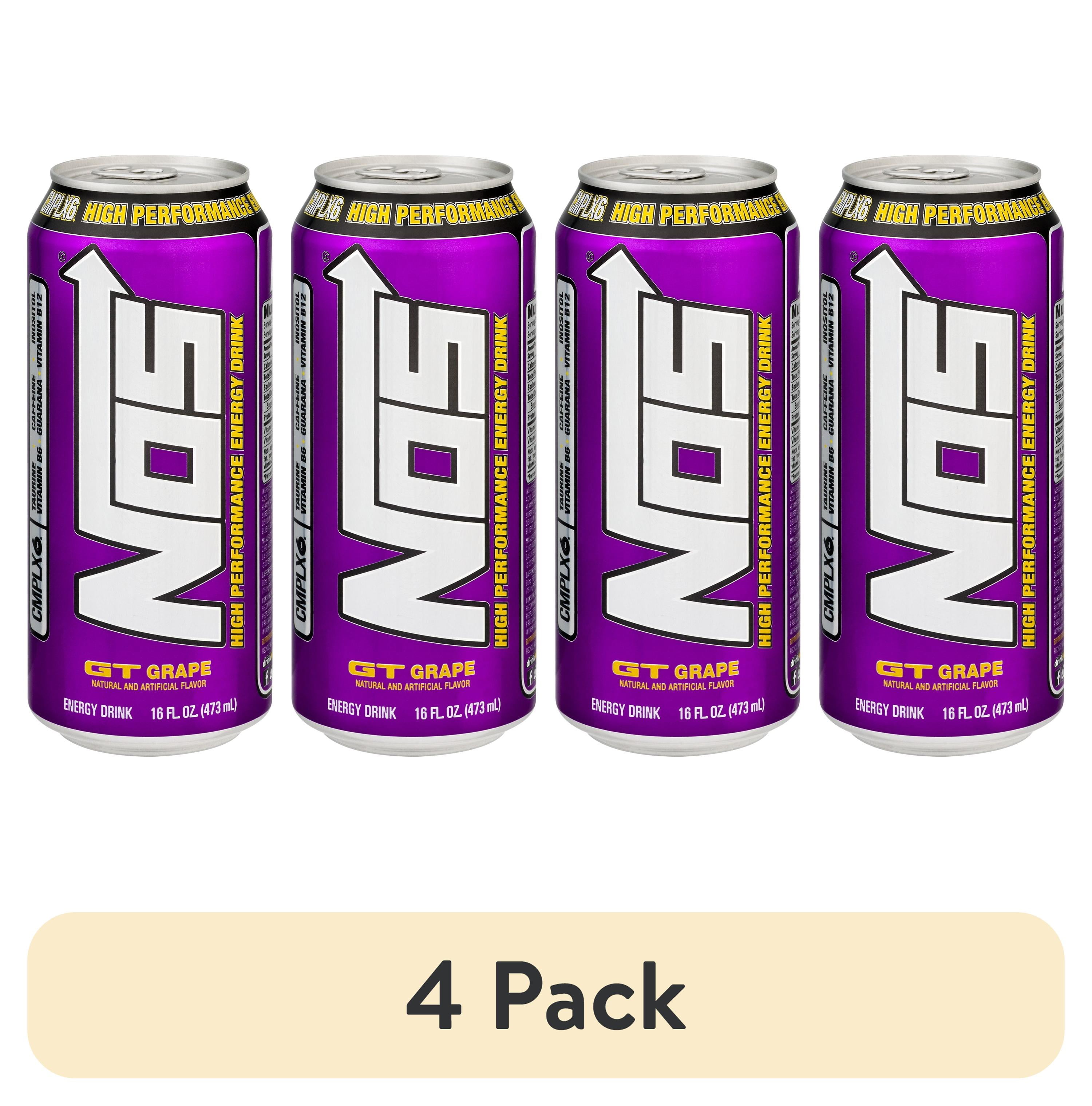 (4 pack) NOS High Performance Energy Drink, Grape, 16 fl oz - Walmart.com