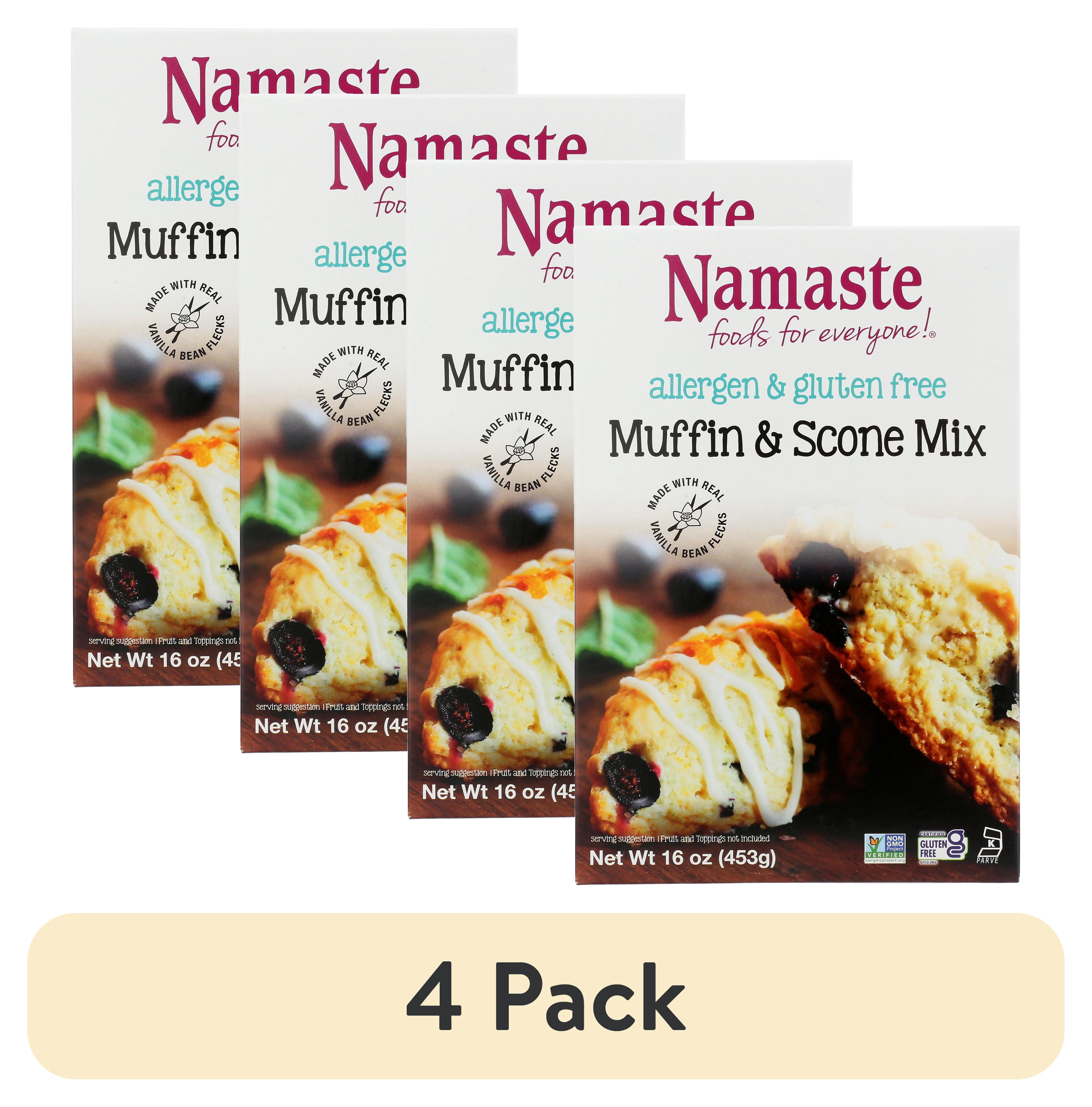 (4 pack) Namaste Foods Gluten Free Muffin Mix, 16 oz. Box, Muffin ...