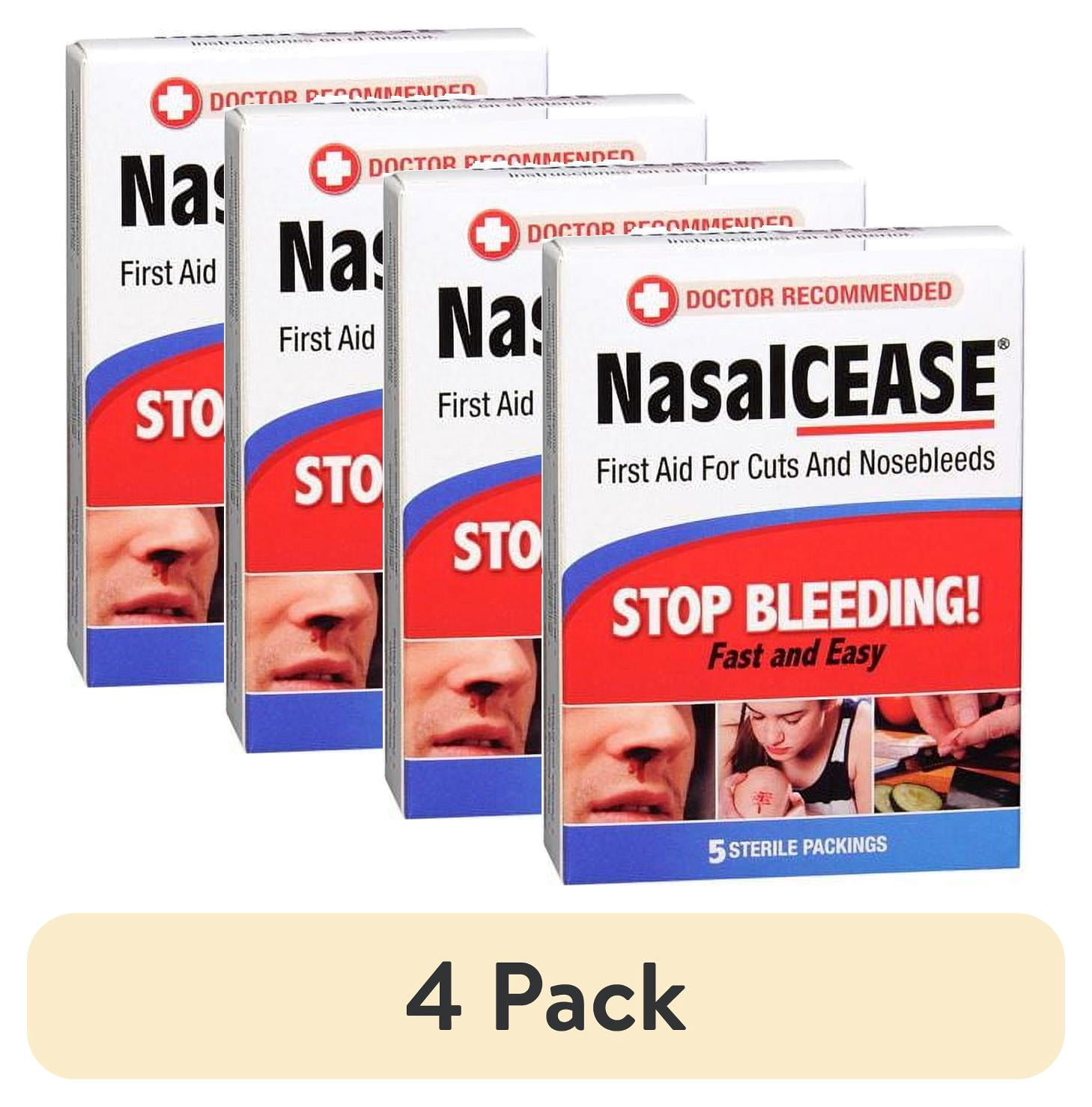 (4 pack) NasalCease First Aid for Cuts & Nosebleeds, 5 Count - Walmart.com