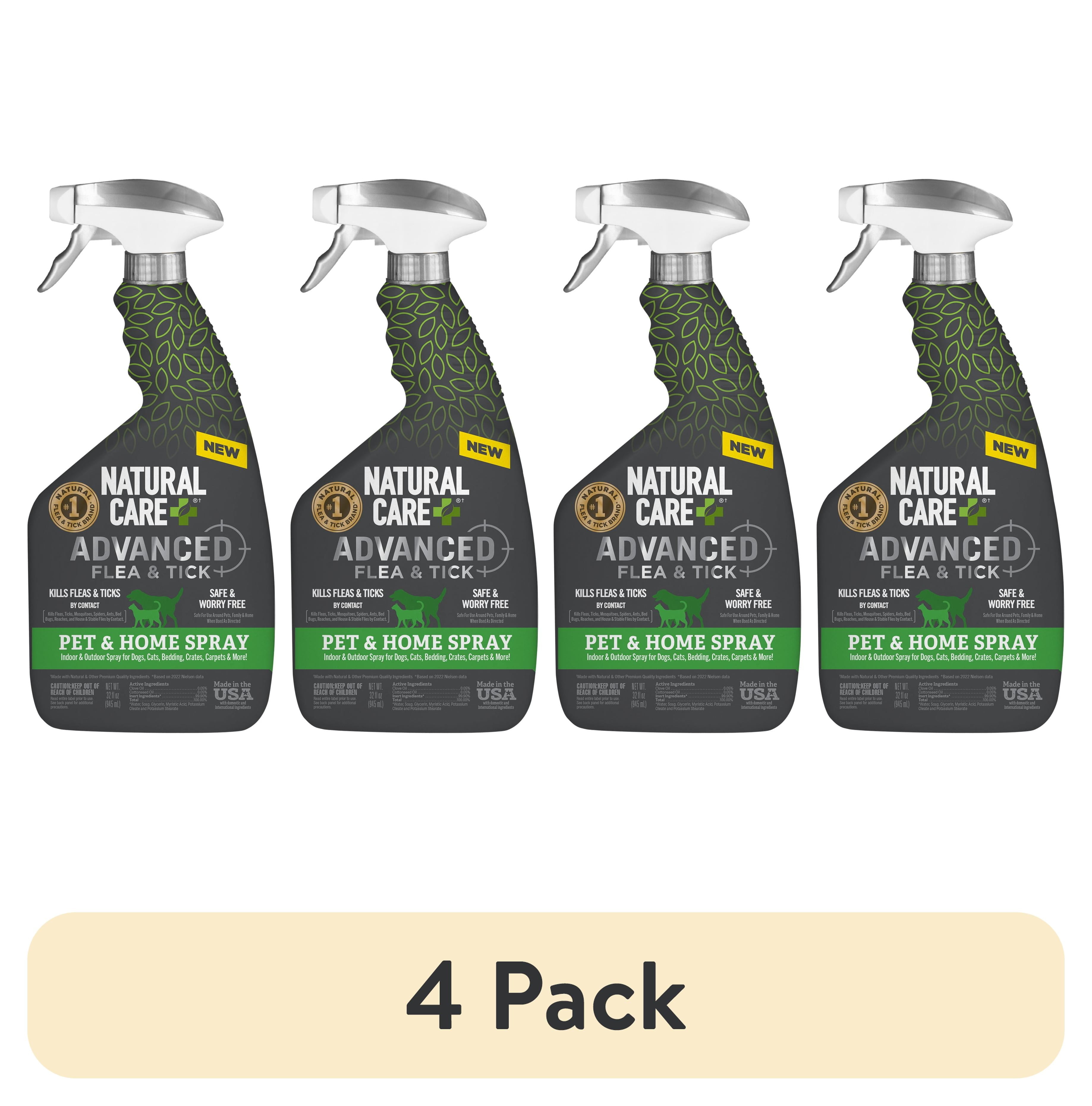 (4 pack) Natural Care Advanced Flea and Tick Pet & Home Spray, 32 oz ...