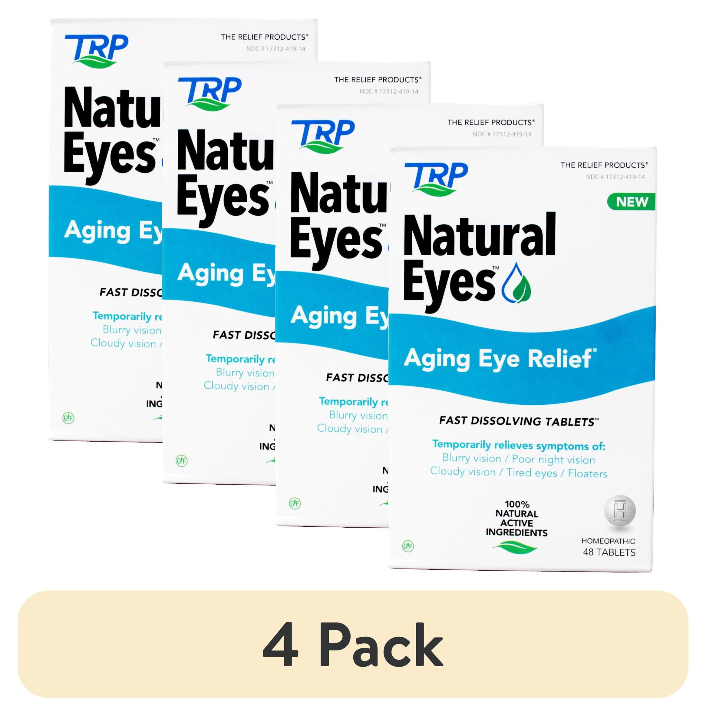 (4 pack) Natural Eyes, Aging Eye Relief, Tablets, 48 count - Walmart.com