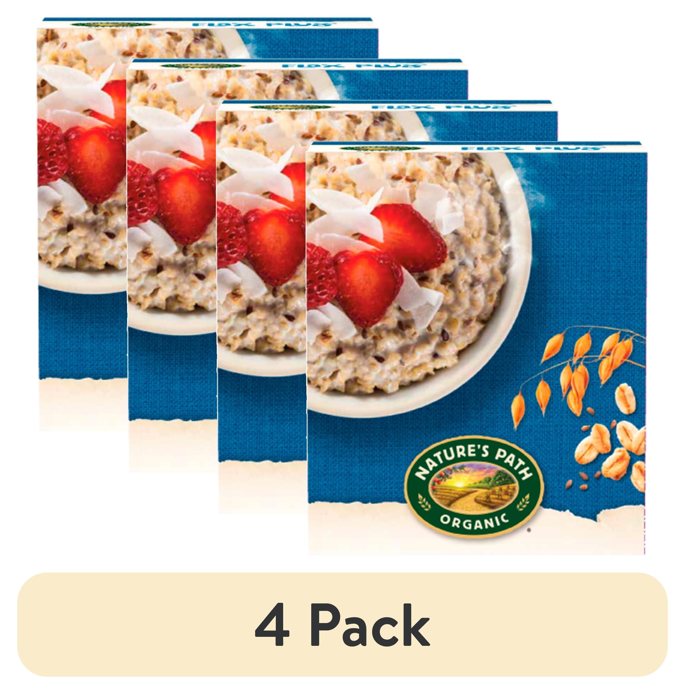 (4 pack) Nature's Path Organic Oatmeal, Flax Plus Instant, 14oz Box ...