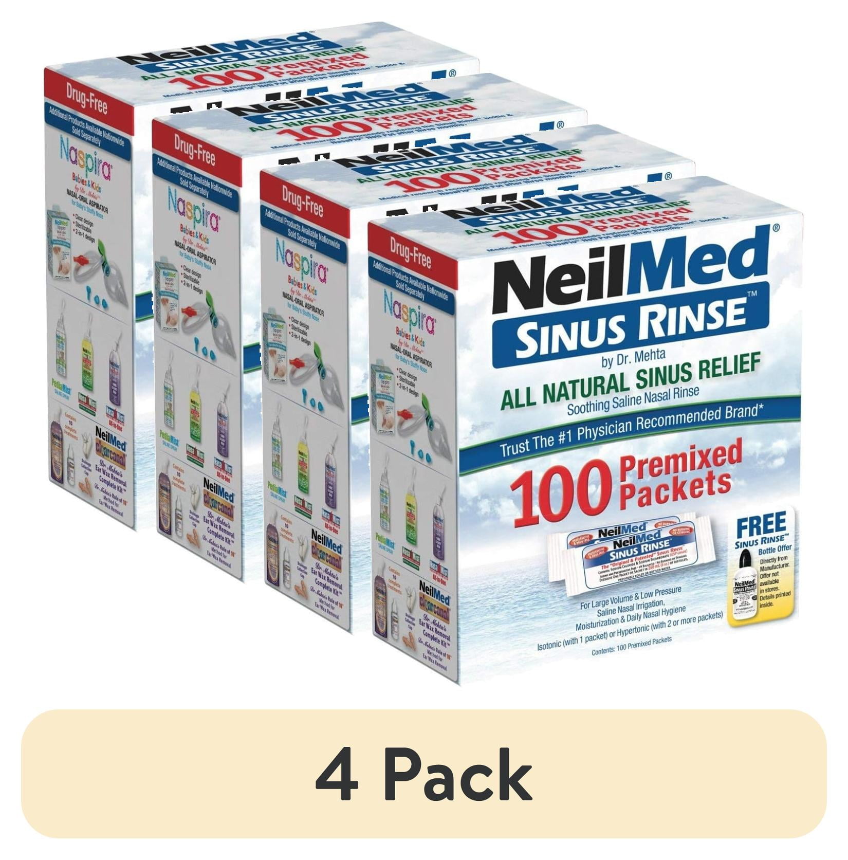 (4 pack) NeilMed Pharmaceuticals - Sinus Rinse, All Natural Relief ...