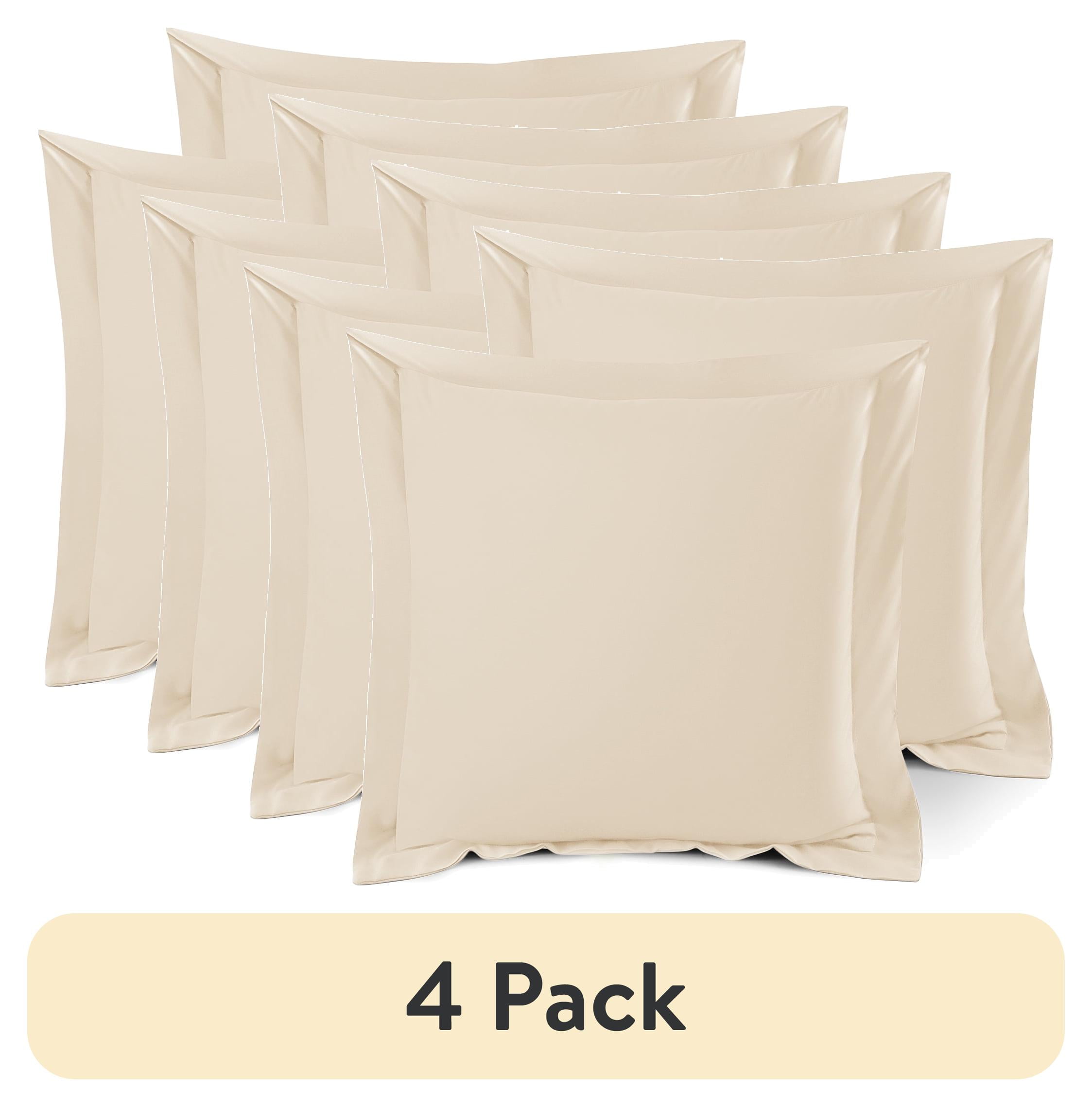 (4 pack) Nestl Pillow Sham Set of 2, Premium 1800 Series Double Brushed ...