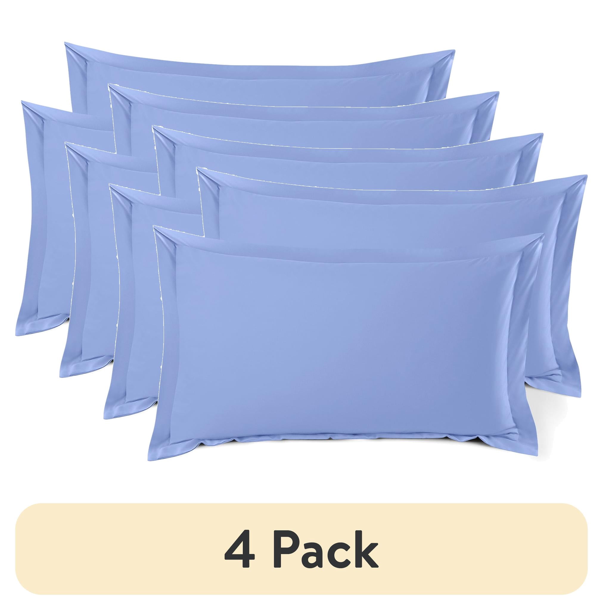 (4 pack) Nestl Pillow Sham Set of 2, Premium 1800 Series Double Brushed ...