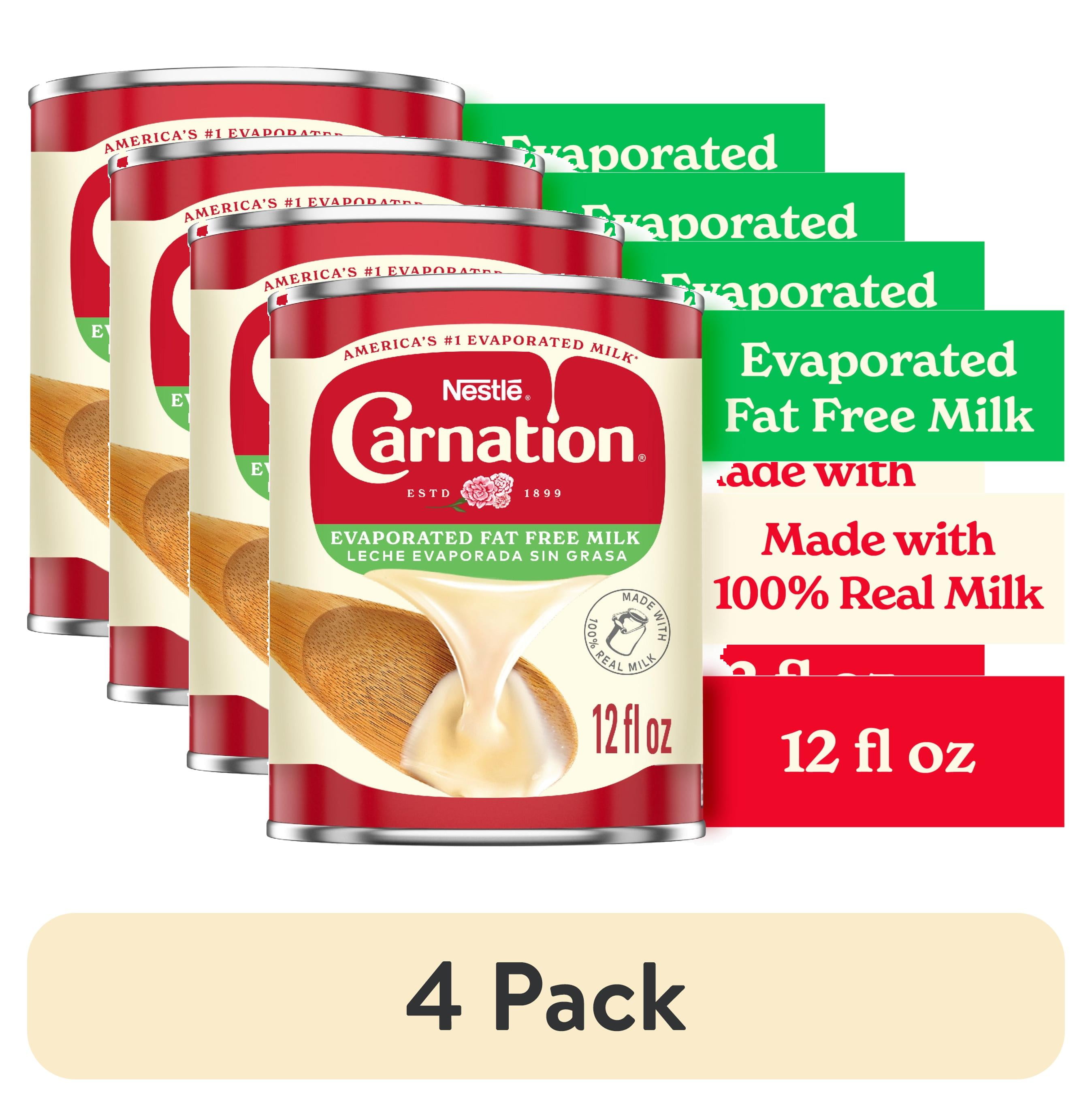 (4 pack) Nestle Carnation Fat-Free Evaporated Milk with Vitamin A and D ...