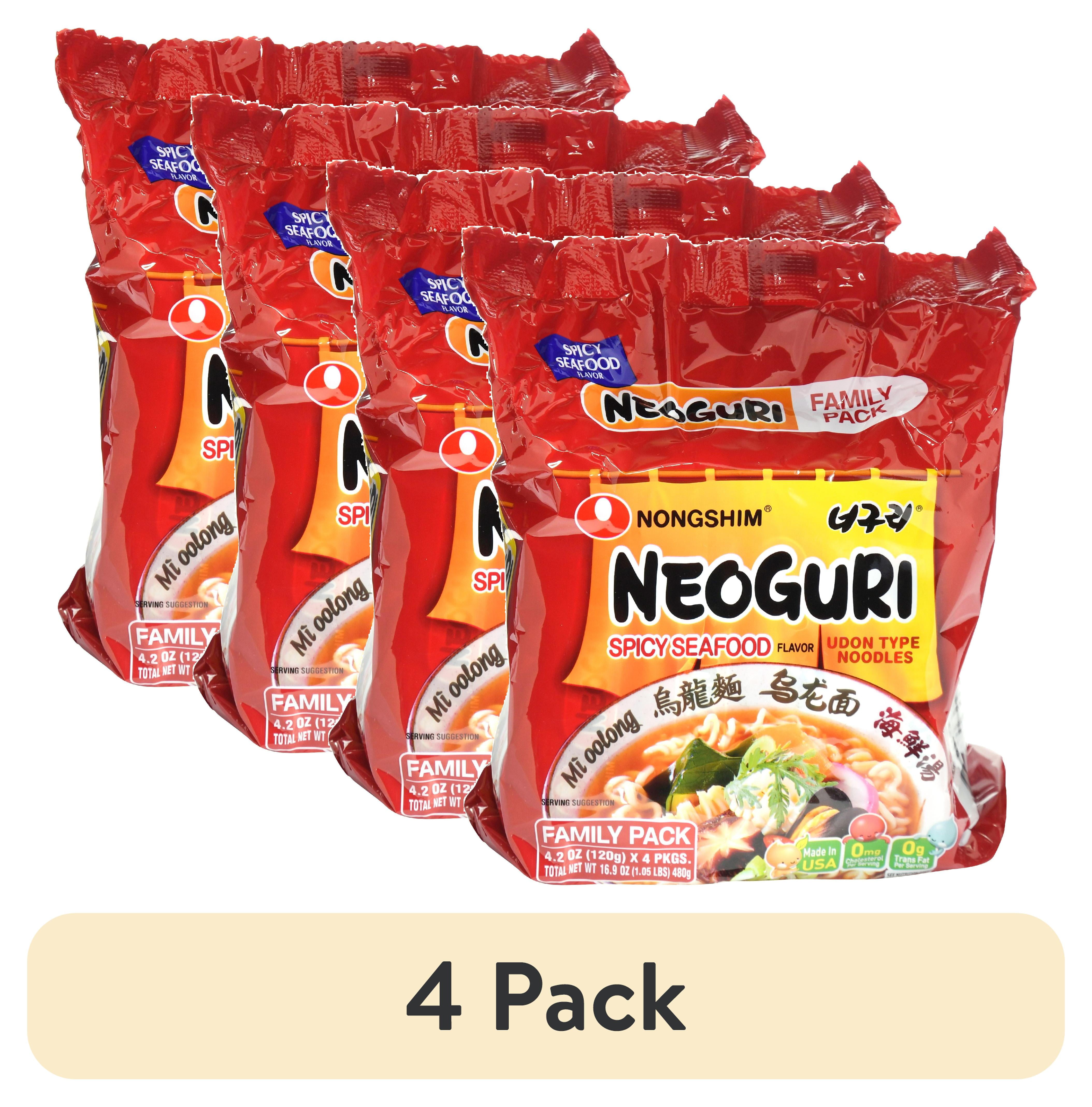 (4 pack) Nongshim Neoguri Spicy Seafood Ramyun Ramen Noodle Soup Pack ...