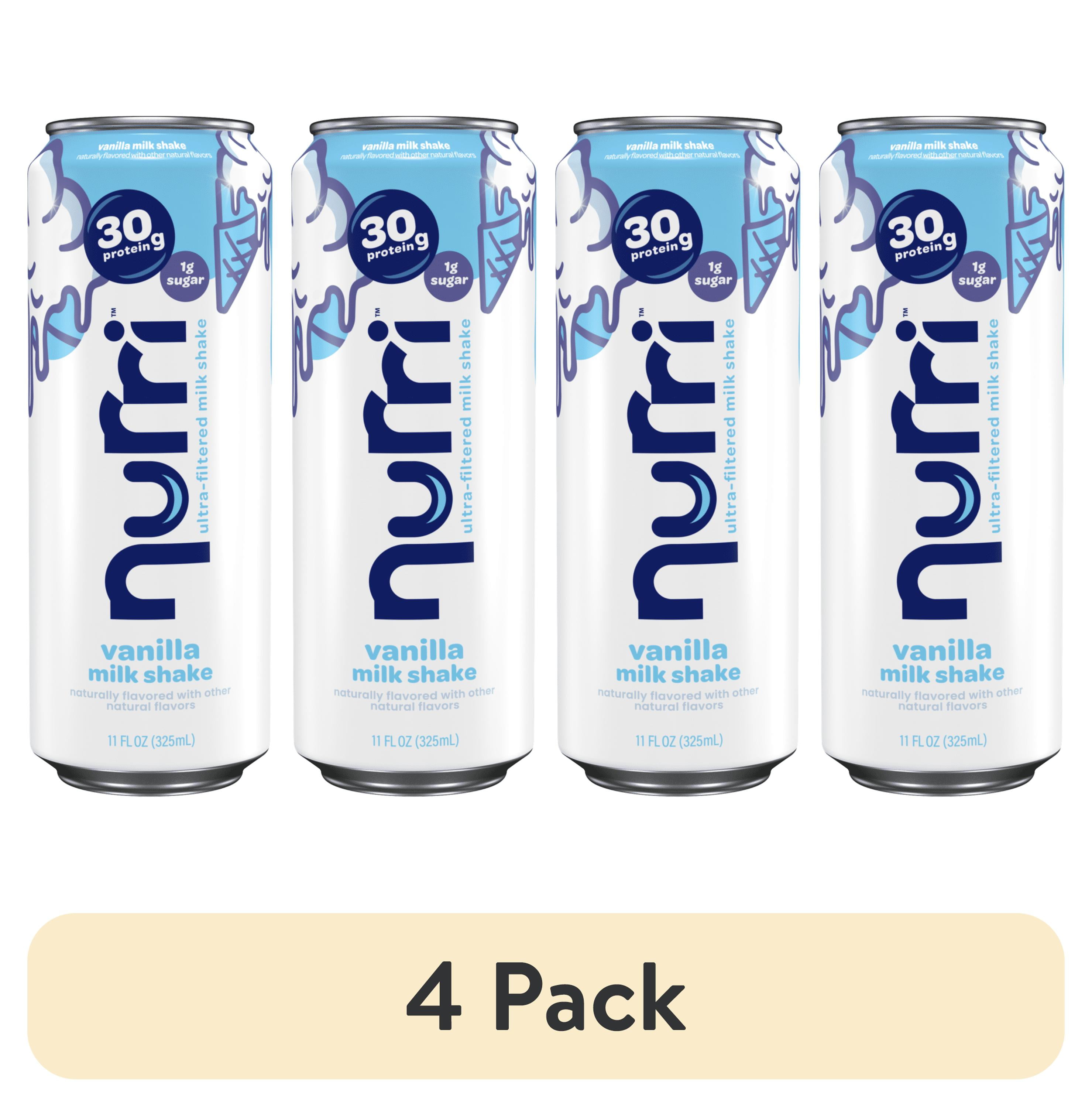 (4 pack) Nurri Ultra-Filtered Milkshake, 30g of Protein, Vanilla, 11 fl ...