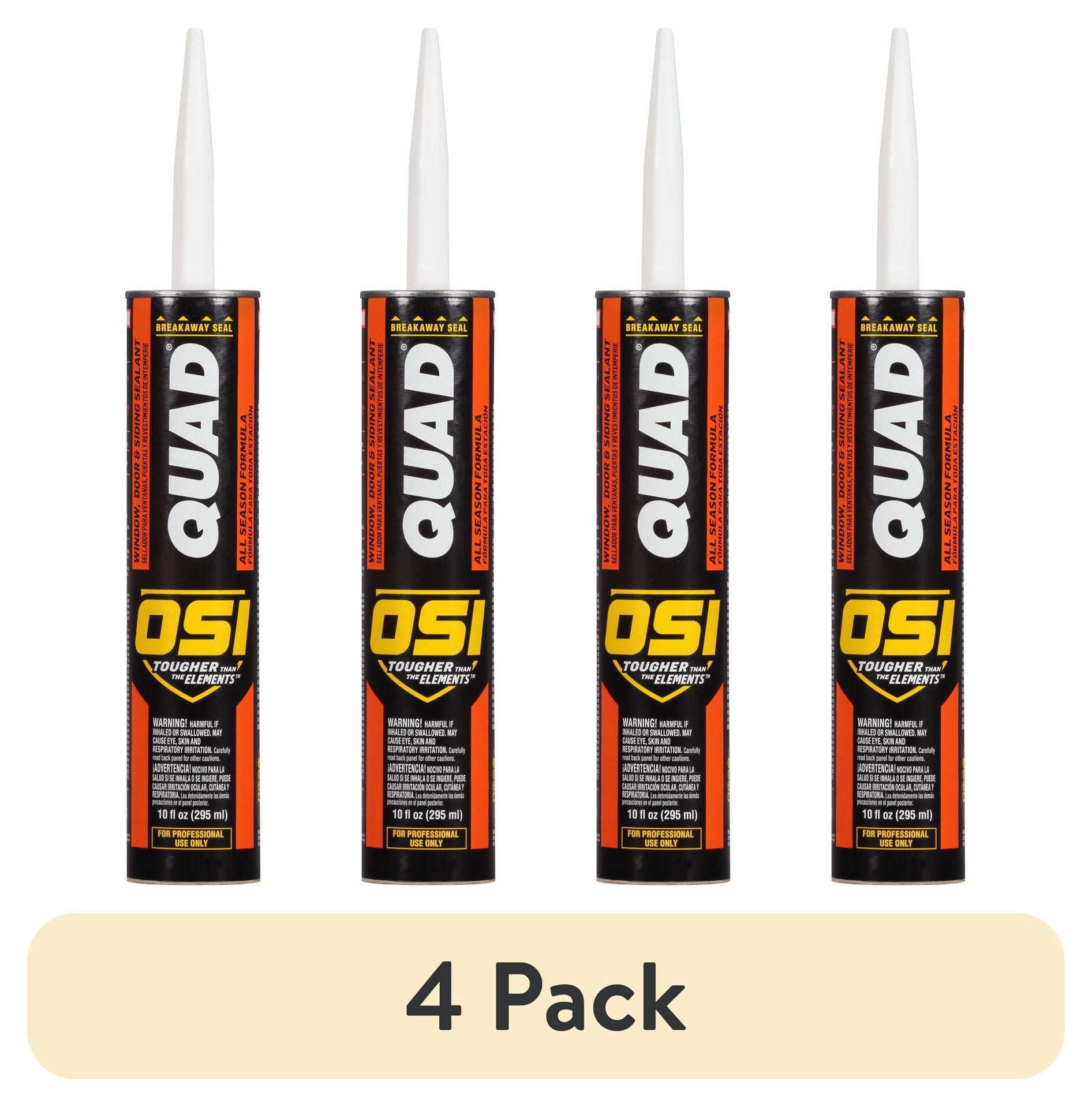 (4 pack) OSI Quad Window, Door and Siding Sealant, Pack of 1, White 10 ...