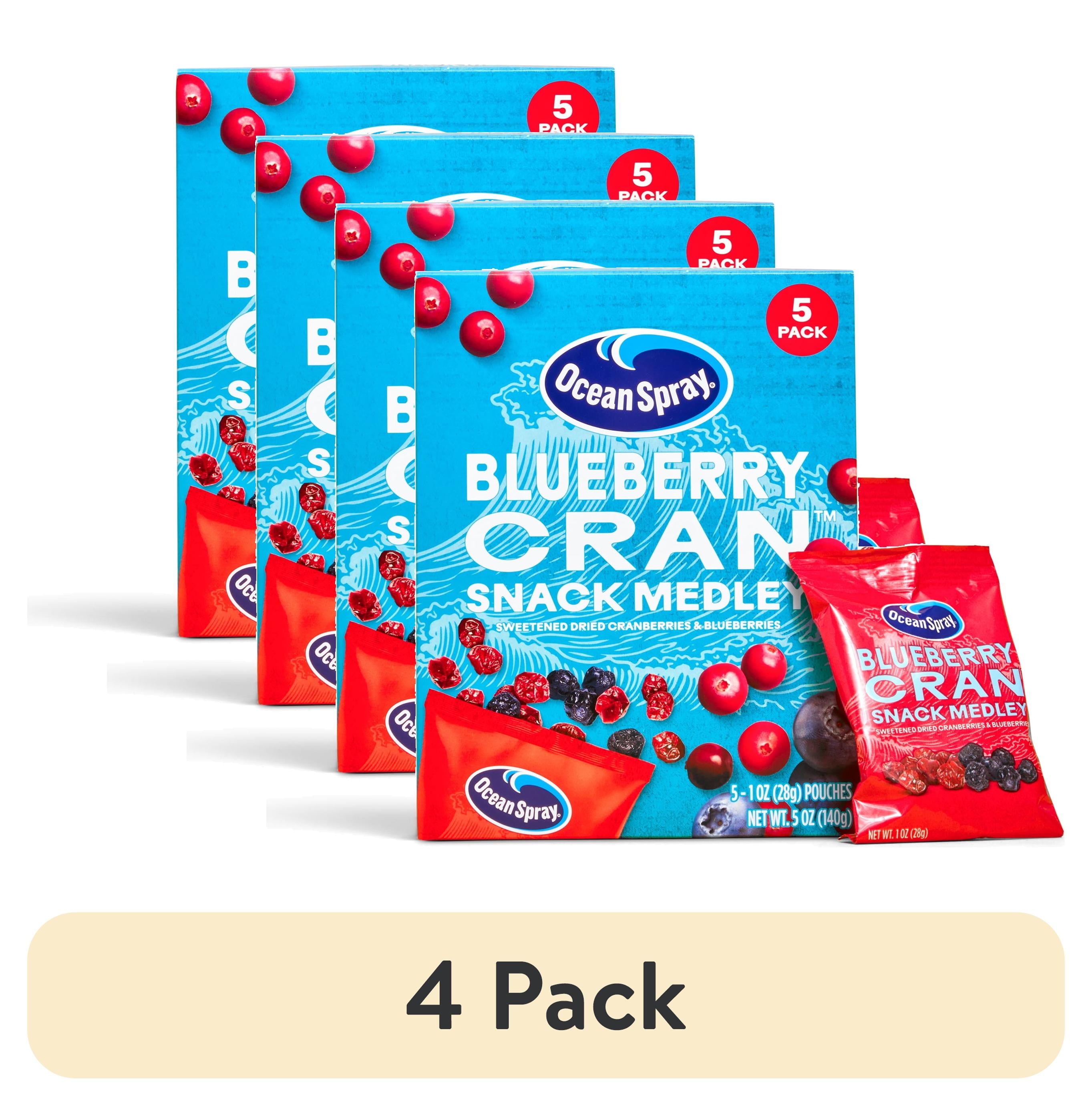 (4 pack) Ocean Spray® Blueberry Cran™ Snack Medley, Dried Fruit Snack ...