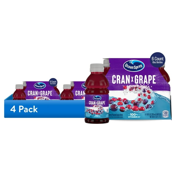 (4 pack) Ocean Spray® Cran-Grape® Cranberry Grape Juice Drinks, 10 fl ...
