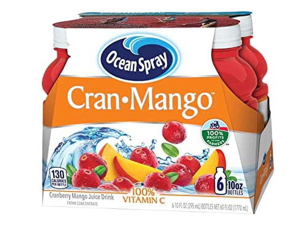 (4 pack) Ocean Spray® Cran-Mango™ Cranberry Mango Juice Drinks, 10 fl ...