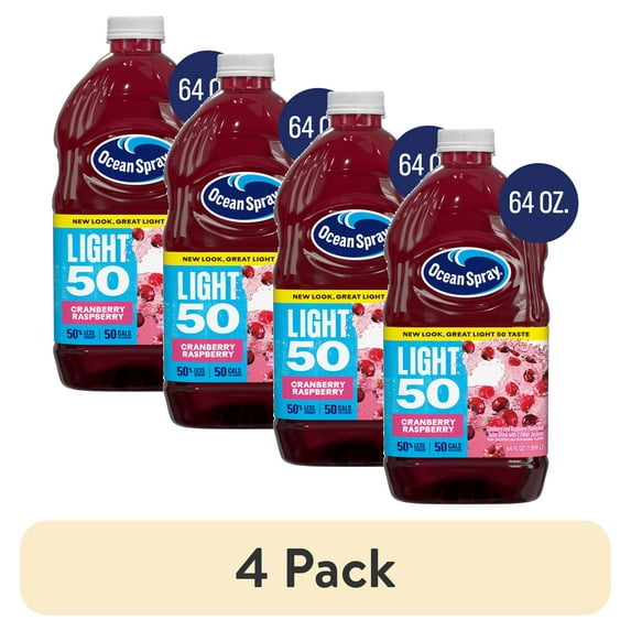 (4 pack) Ocean Spray® Light‡ 50 Cran-Raspberry™ Cranberry and Raspberry ...