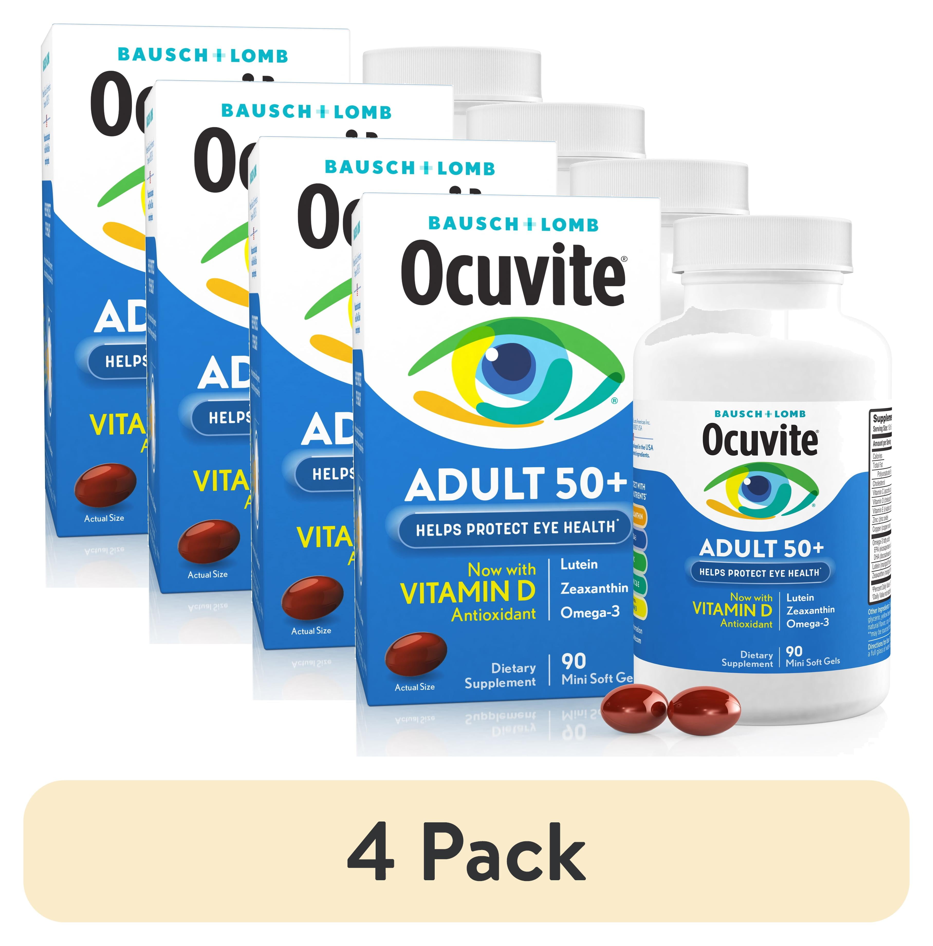 (4 pack) Ocuvite Adult 50 Plus Eye Vitamins & Mineral Supplements ...
