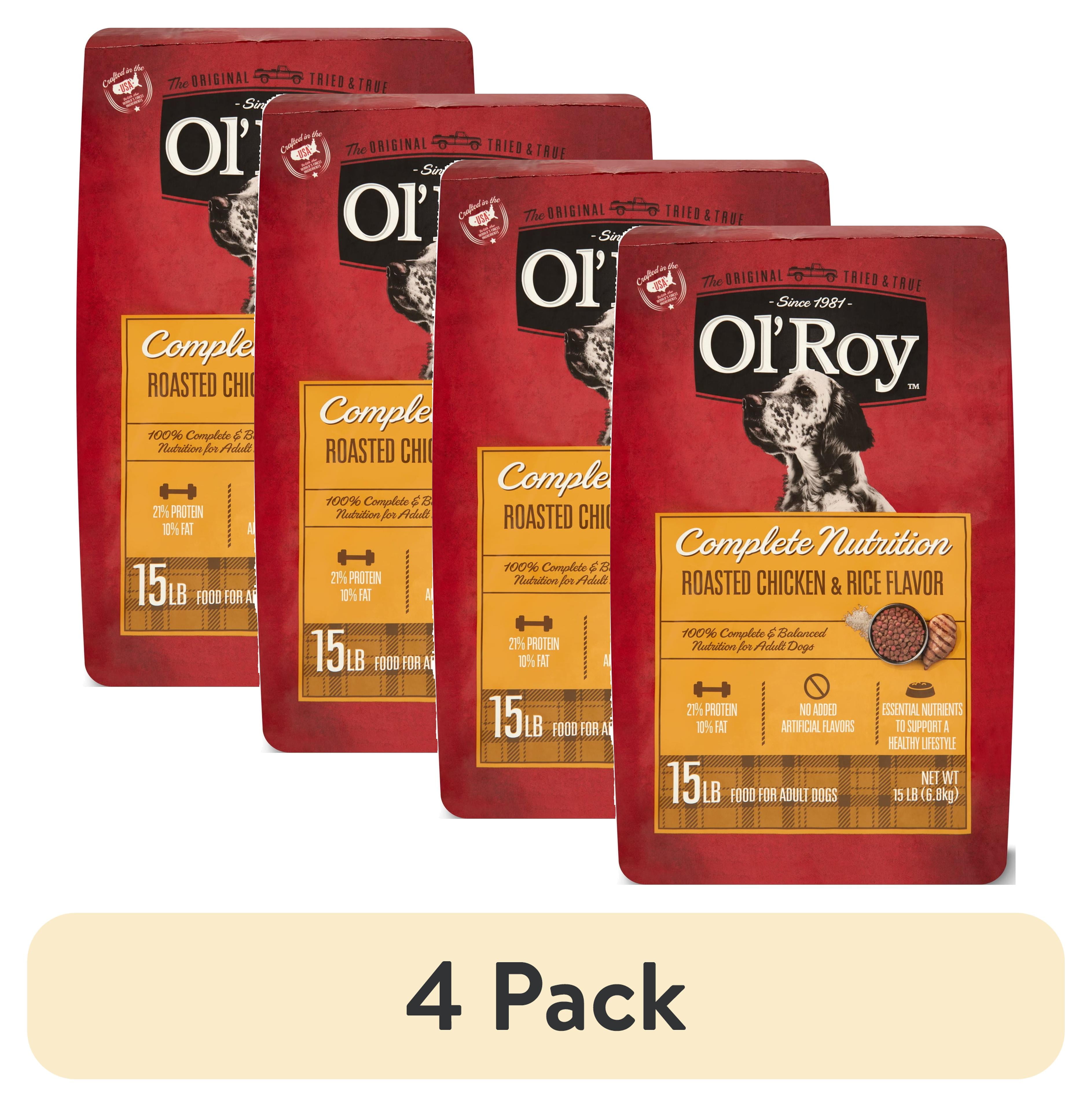 (4 pack) Ol' Roy Complete Nutrition Roasted Chicken and Rice Flavor Dry ...